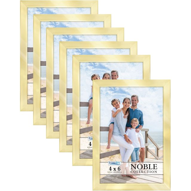 Icona Bay 4x6 Golden Picture Frames, Horizontal Display, Contempo ...