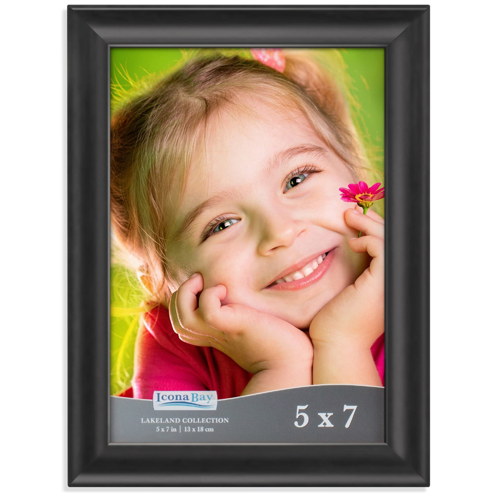 Icona Bay 5x7 Black Picture Frame, Classic Style, Lakeland Collection ...
