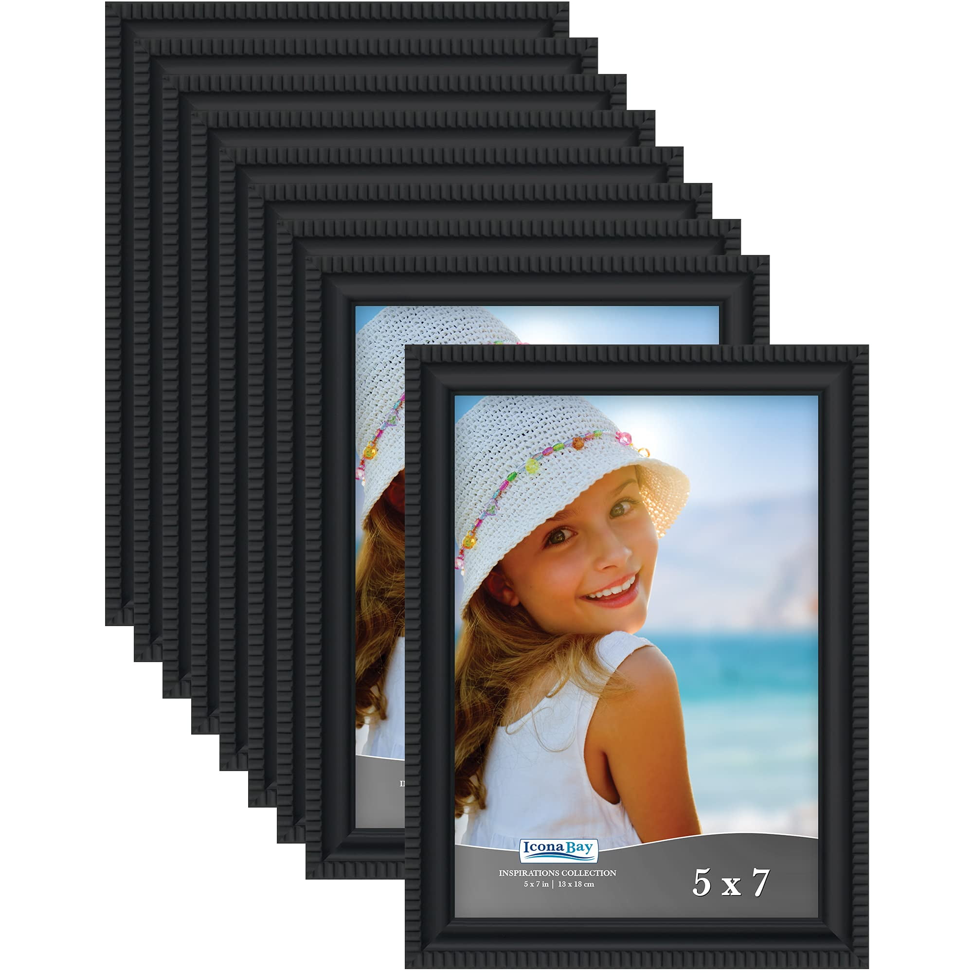 Icona Bay 5x7 Picture Frames Black, 12 Pack, Photo Gallery Wall, Shabby ...