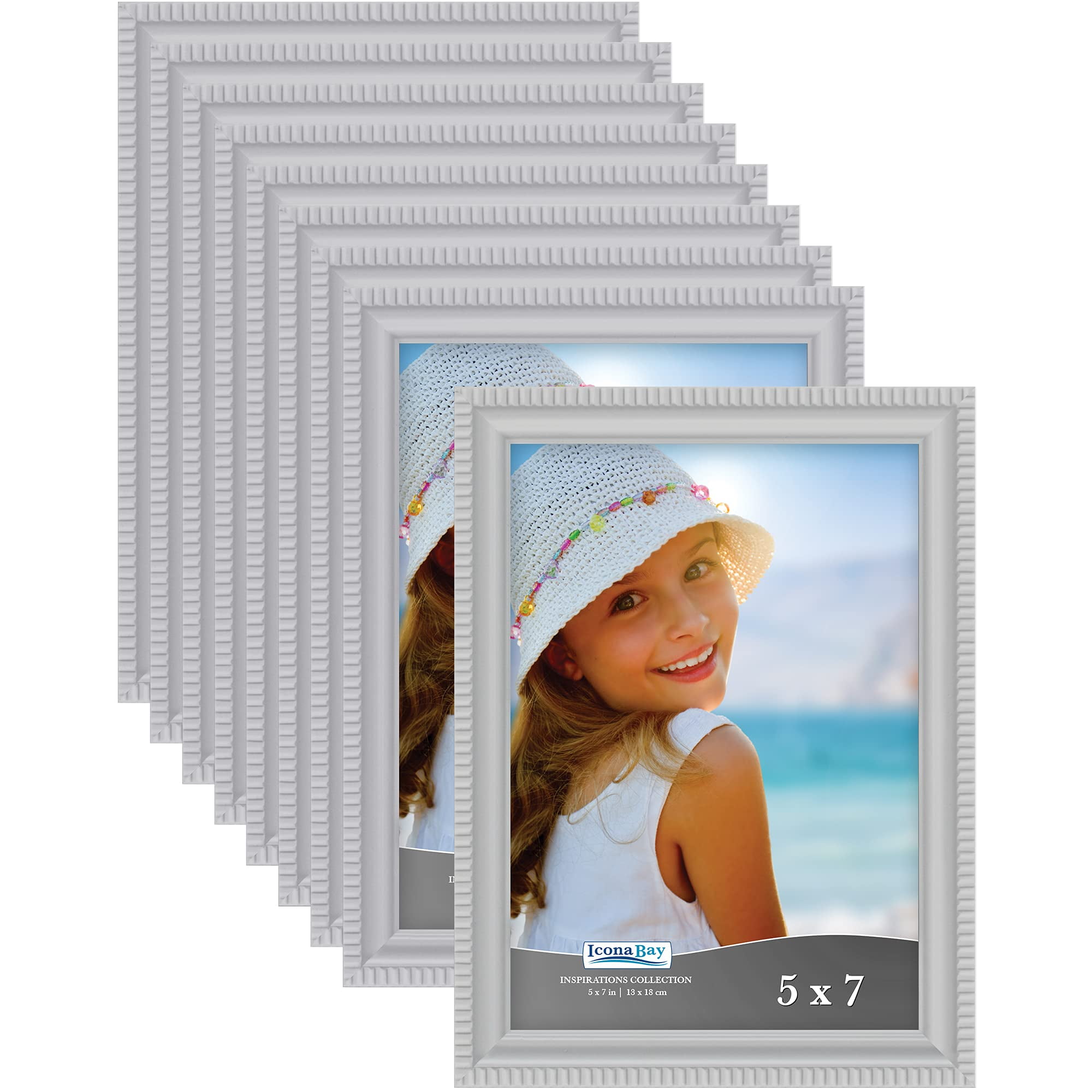 Icona Bay 5x7 Gray Picture Frames, Shabby-chic Style, 12 Pack ...