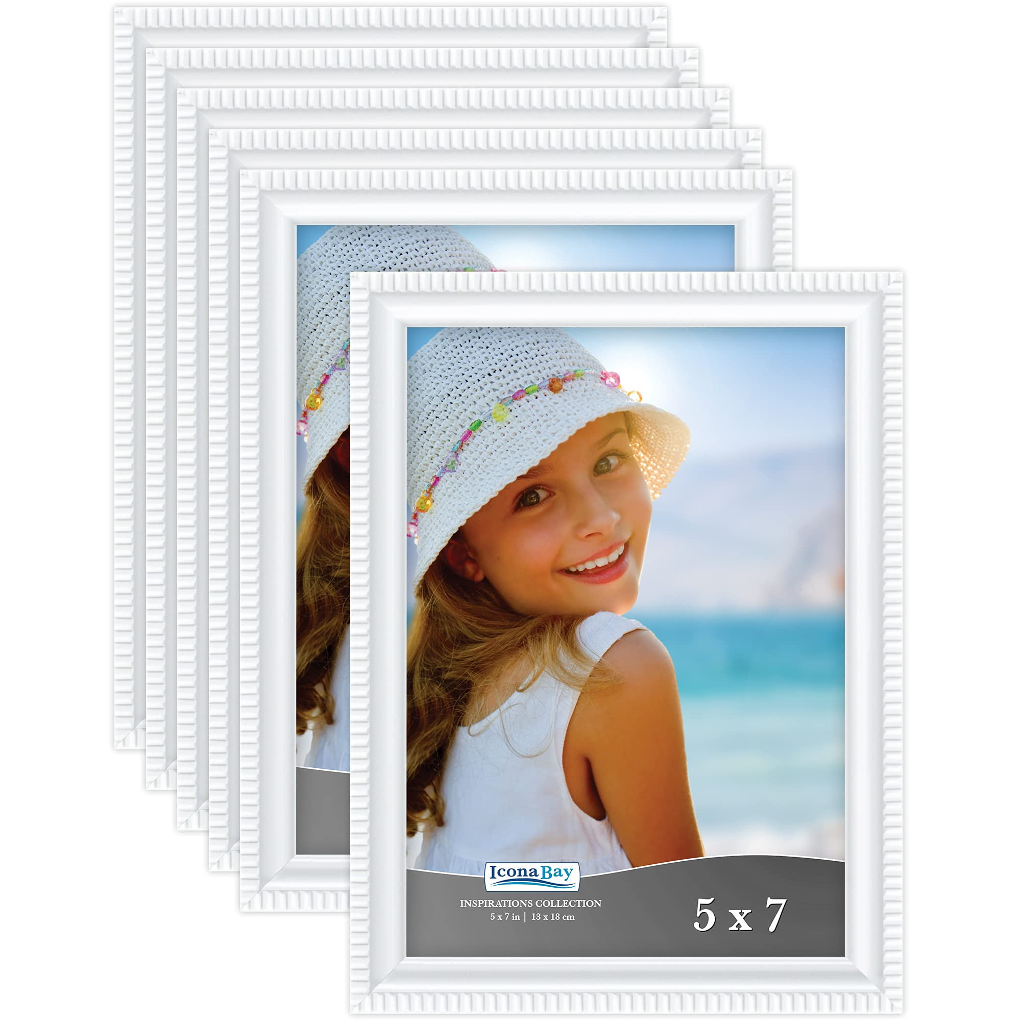 Icona Bay 5x7 White Picture Frames, Shabby-chic, 6 Pack, Inspirations ...