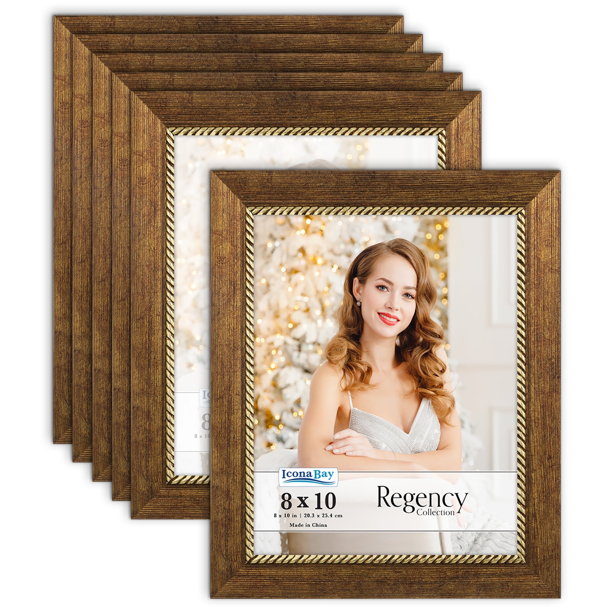 Icona Bay 8x10 Copper Picture Frames, 6 Pack, Tabletop or Wall Mount ...