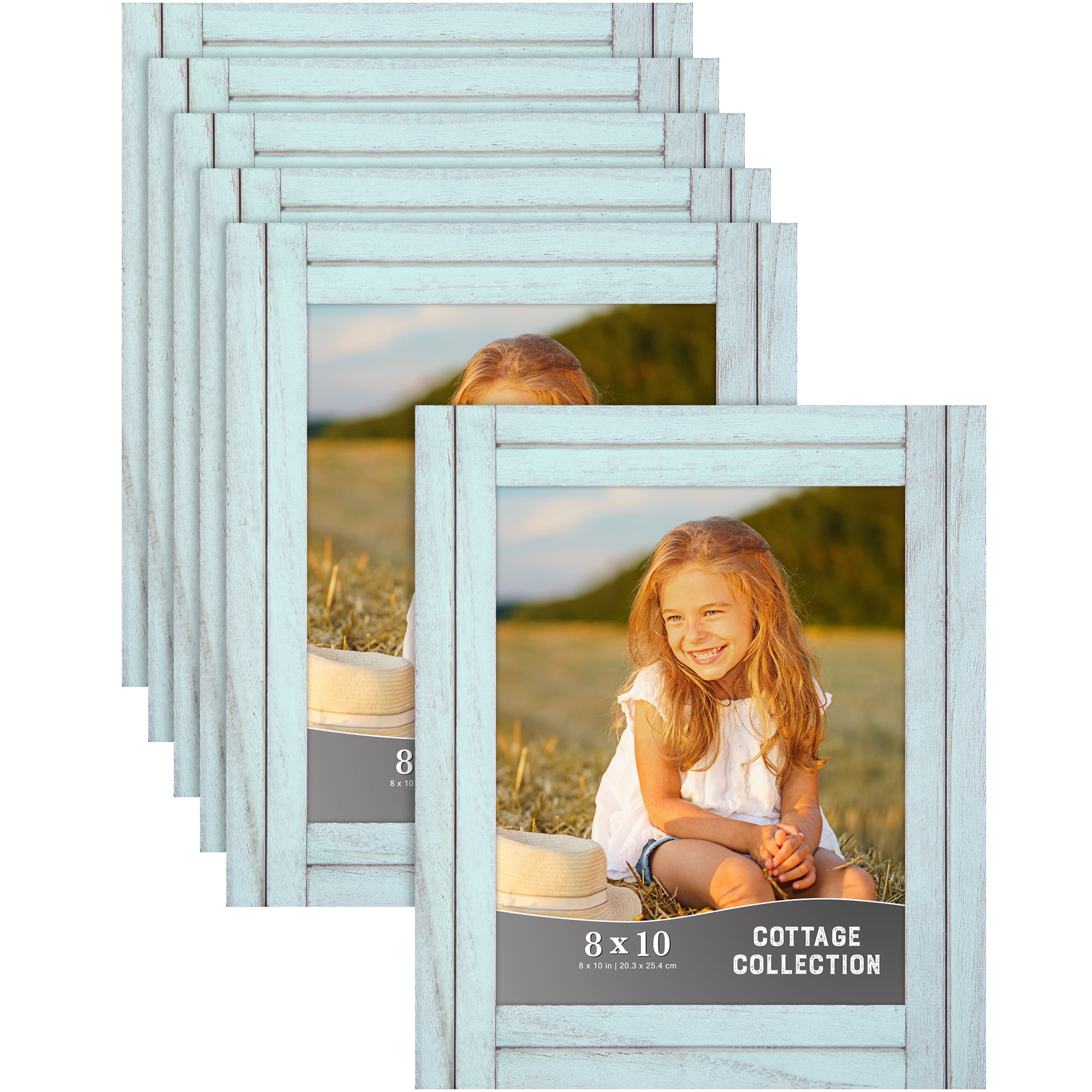 Icona Bay 8x10 Eggshell Blue Picture Frame, Farmhouse Style, 6 Pack ...