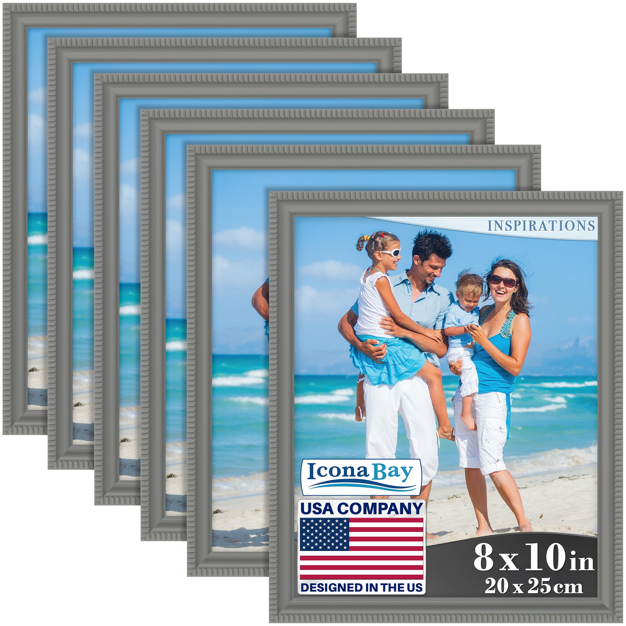 Icona Bay 8x10 Gray Picture Frames, 6 Pack, Shabby-chic Style ...