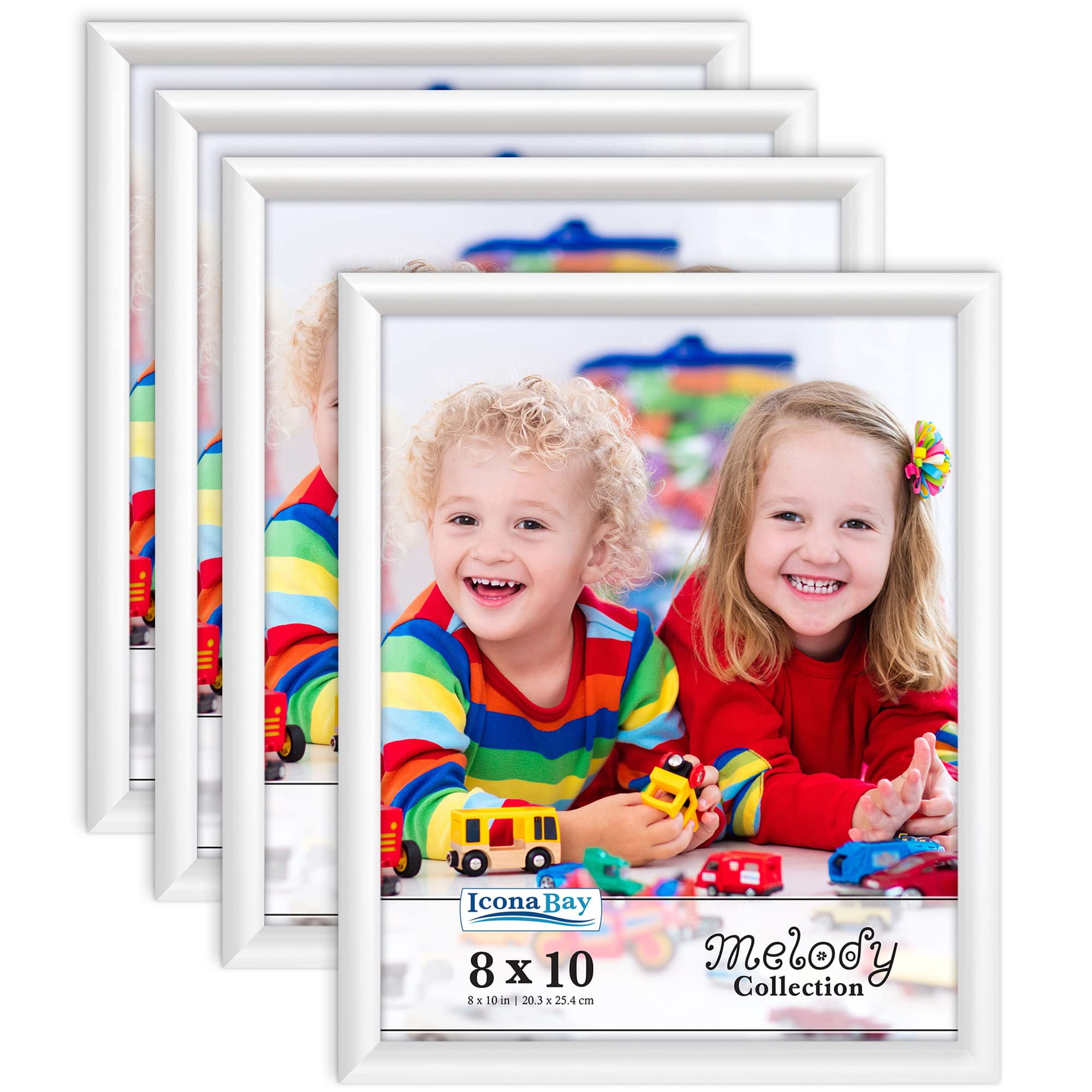 Icona Bay 8x10 Snow White Picture Frame, Scandinavian Style, 4 Pack ...