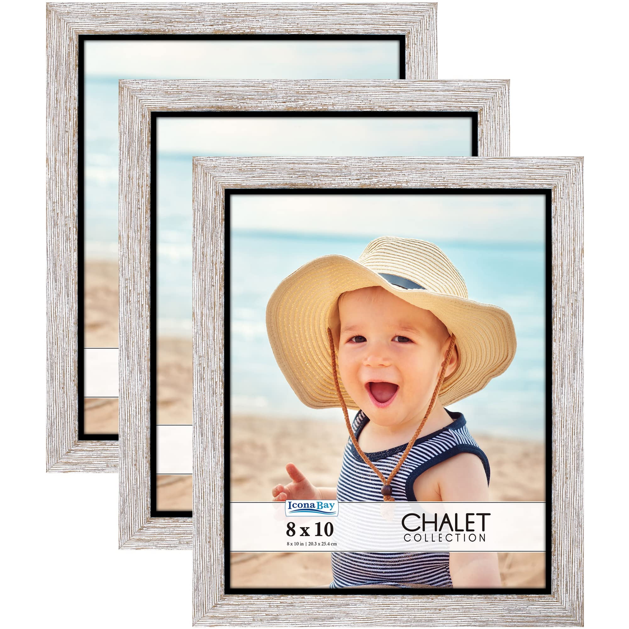 Icona Bay 8x10 Transom Brown Picture Frames, Modern Rustic Style, 3 ...