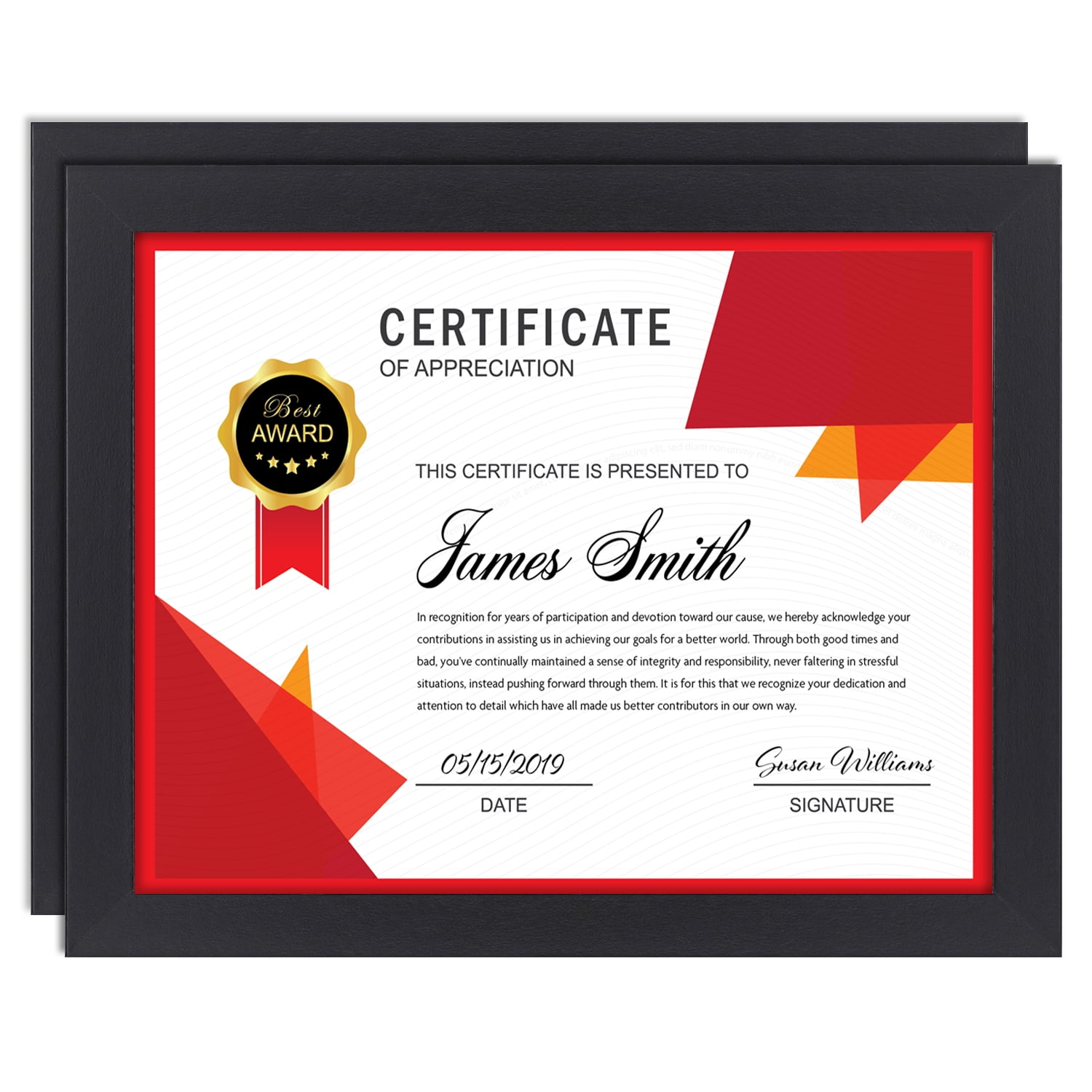 Icona Bay Picture Frame, Black, Set of 2 - Walmart.com