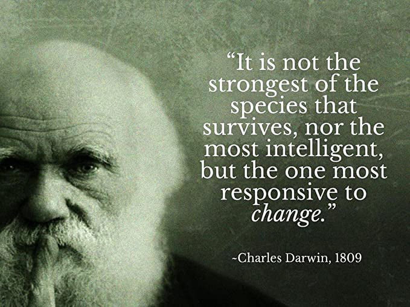 Iconic Arts Laminated 18x14 Poster: Charles Darwin ES. esGram - Walmart.com