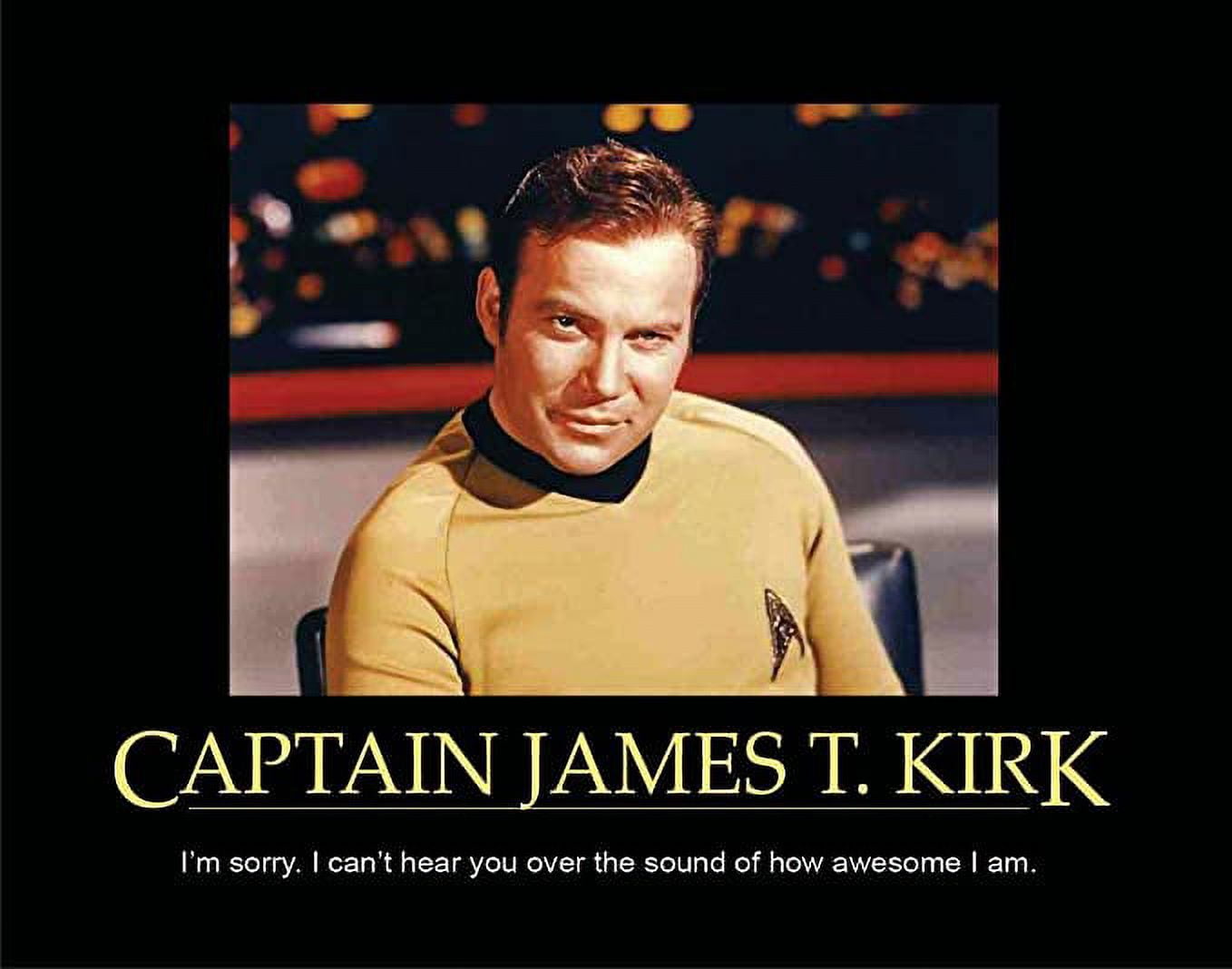 Iconic Arts Laminated 20x16 Poster: Demotivational Captain Kirk ...