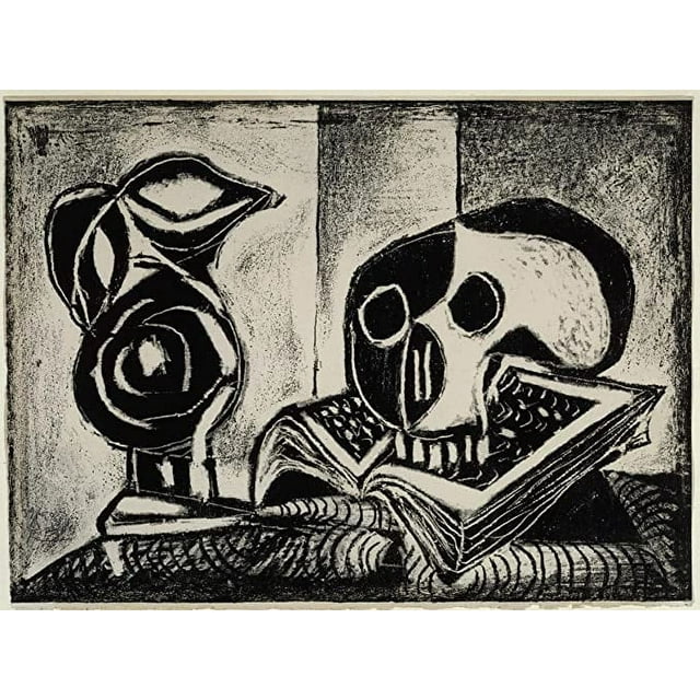 Iconic Arts Laminated 21x15 Poster: Black Jug and Skull, Pablo Picasso ...