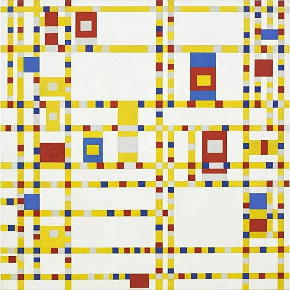 Iconic Arts Laminated 24x24 Poster Piet Mondrian, 1942 - Broadway ...