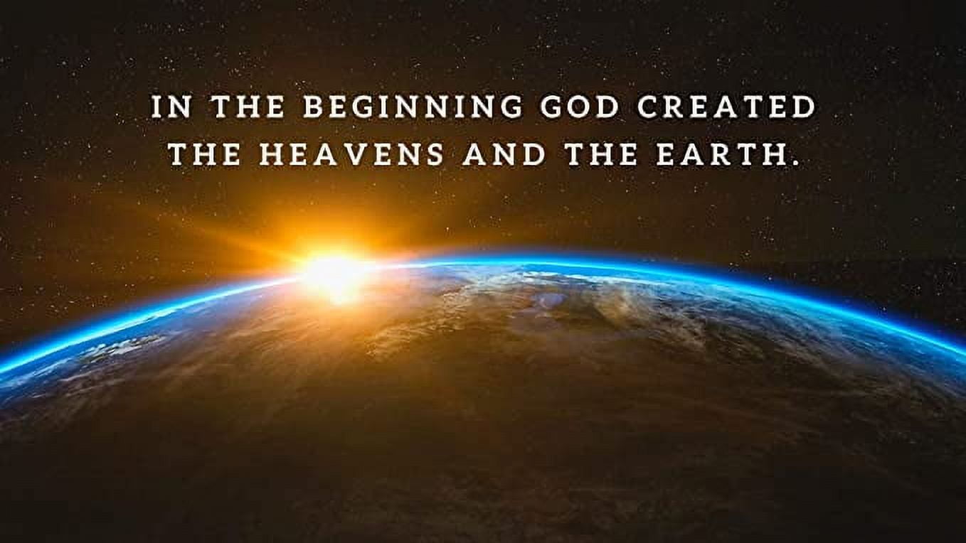Iconic Arts Laminated 24x36 Poster: in The Beginning god Created The ...