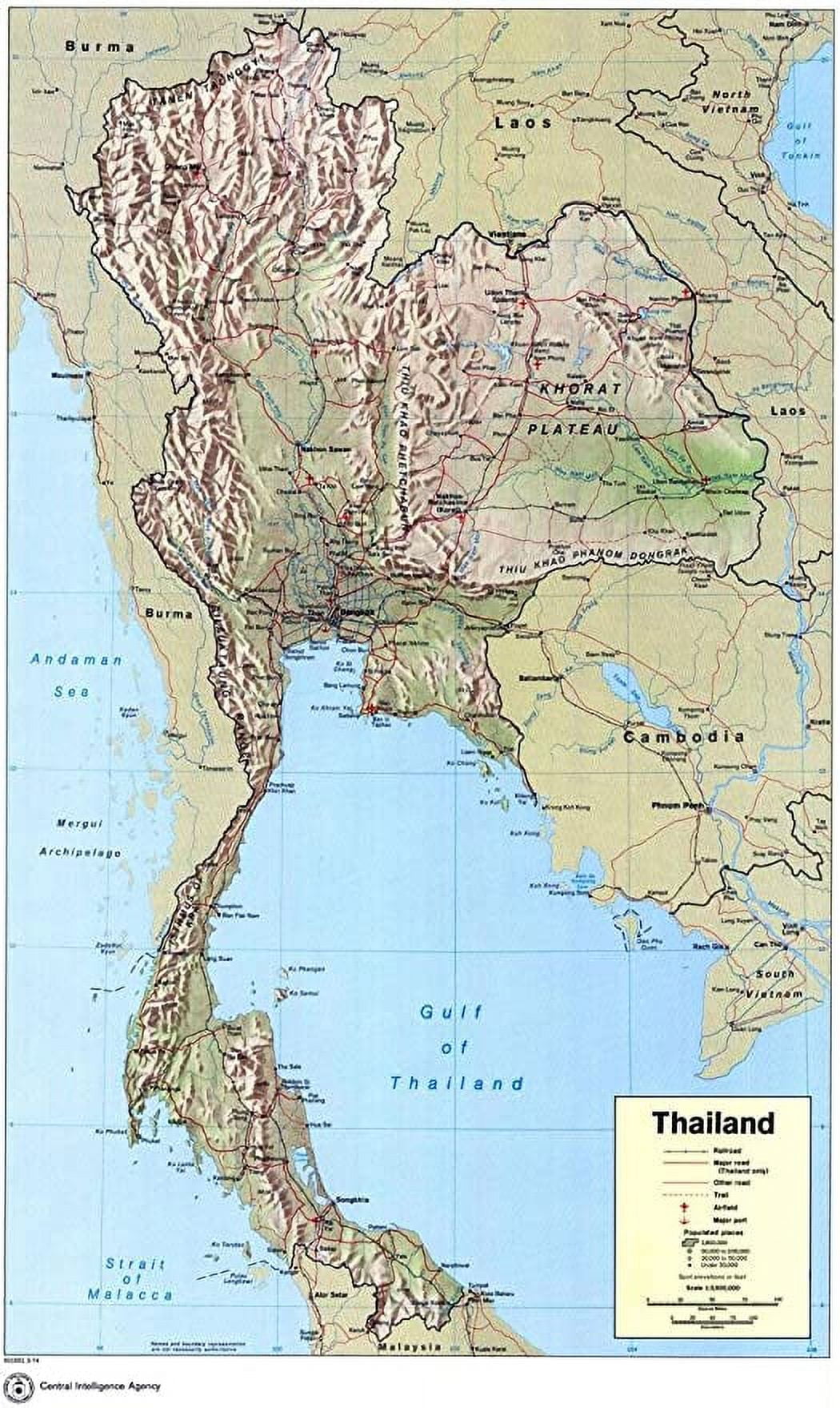 Iconic Arts Laminated 24x38 Poster: Large Detailed Political map of ...