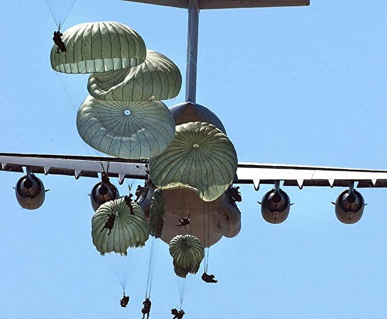 Iconic Arts Laminated 29x24 Poster: Military Paratroopers Airborne ...