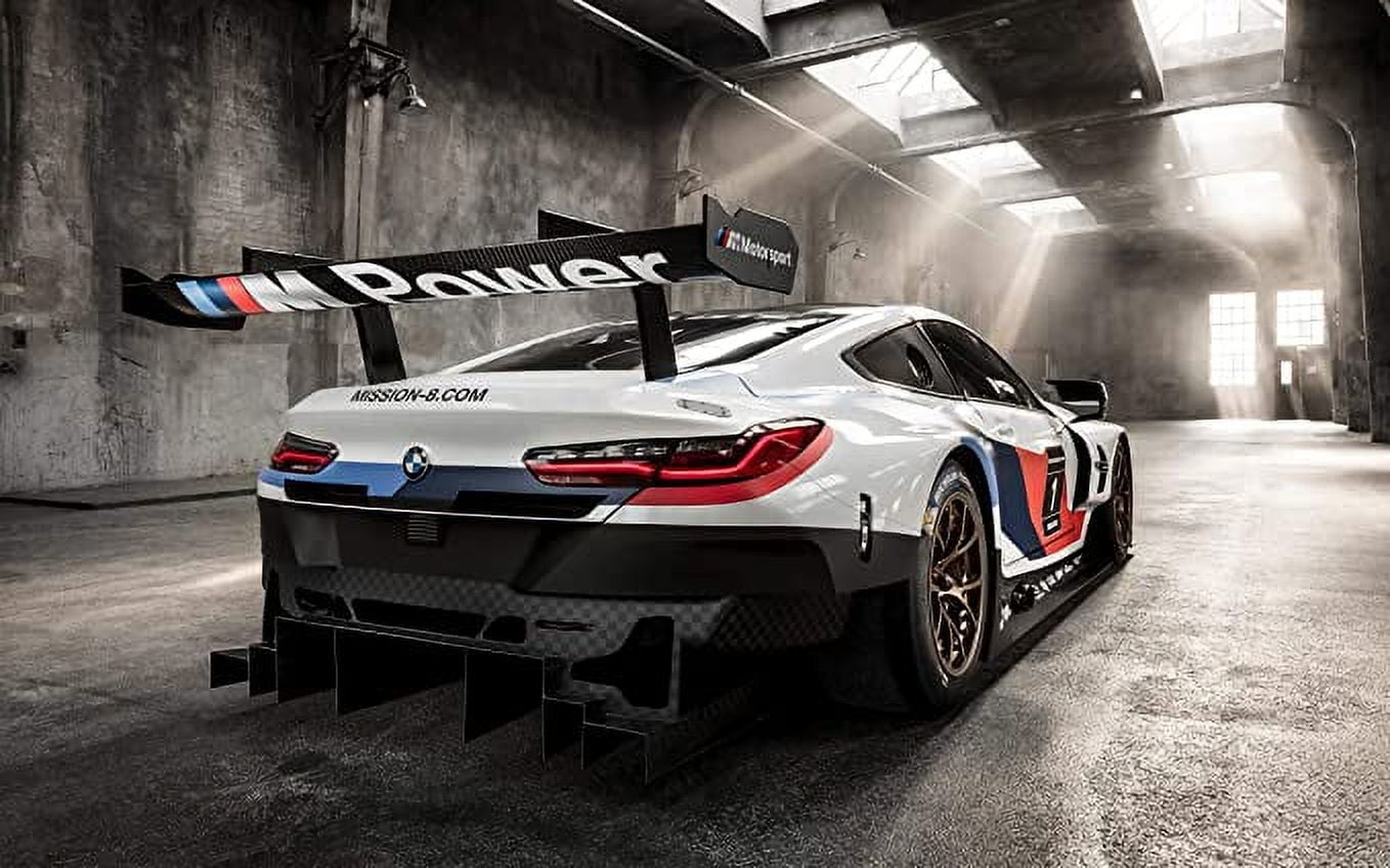 Iconic Arts Laminated 42x24 Poster: BMW m8 GTE Race car Wide - Walmart.com