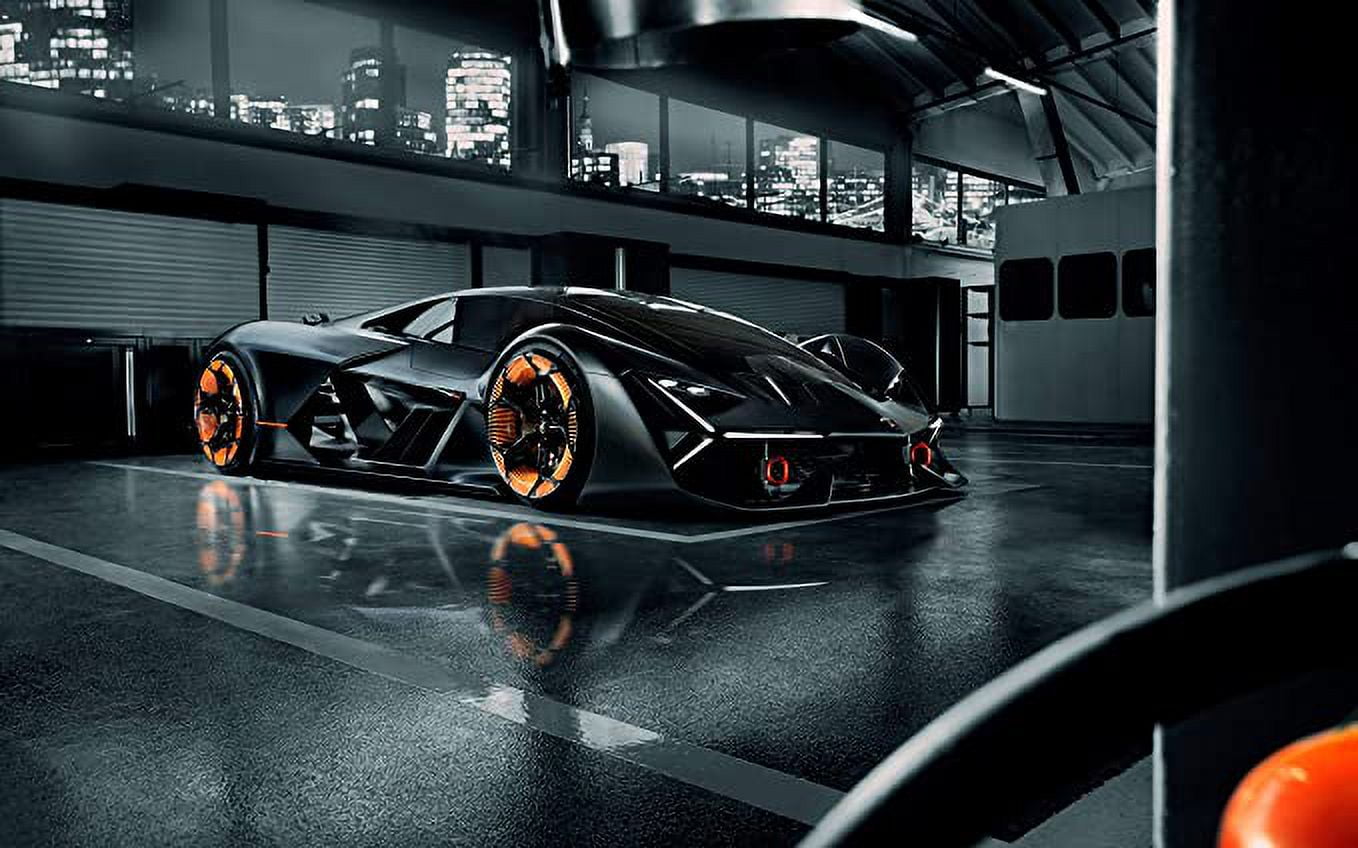 Iconic Arts Laminated 42x24 Poster: Lamborghini terzo millennio 4k 2 ...