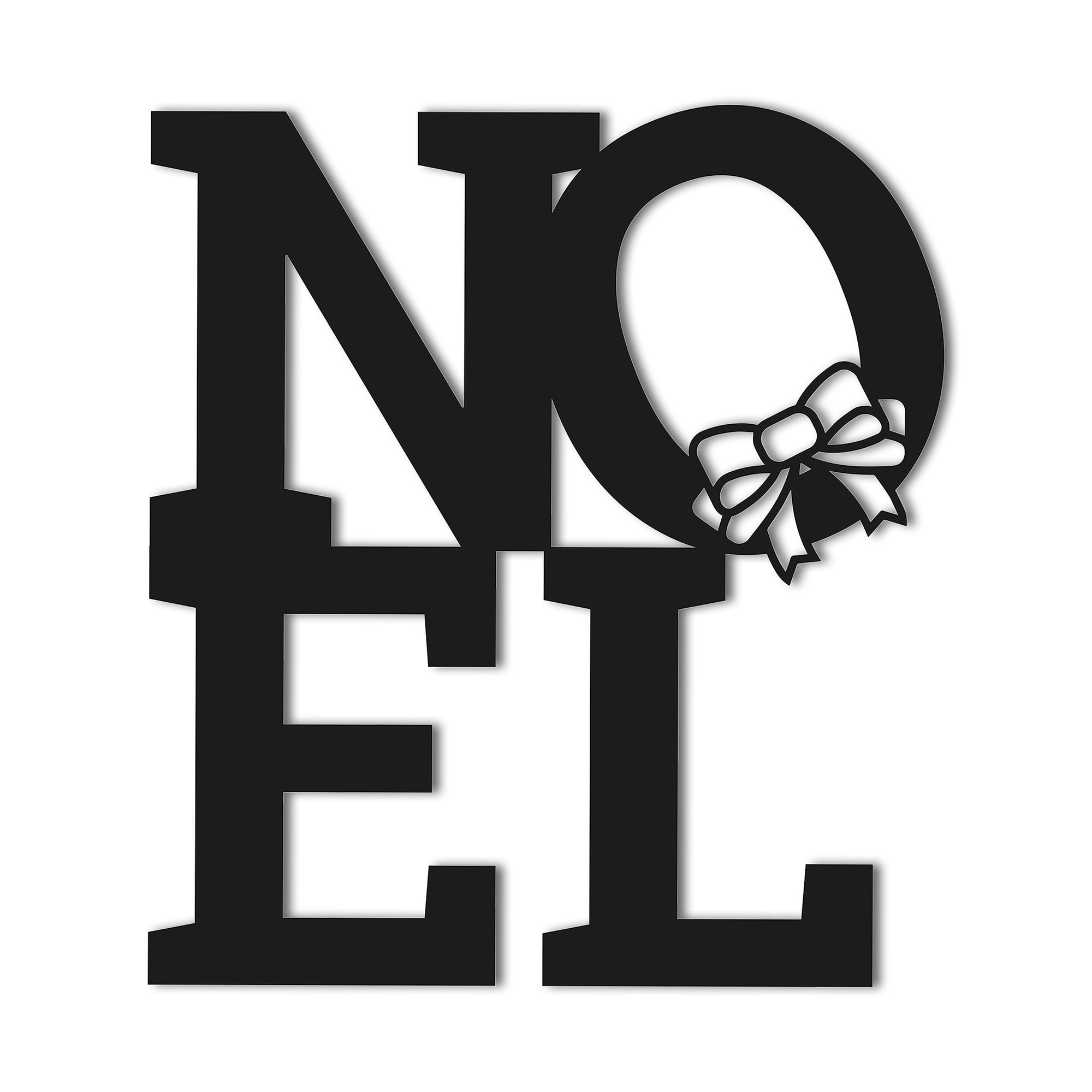Iconic Christmas Themed Noel Stacked Word Art Laser Cut Solid Steel ...