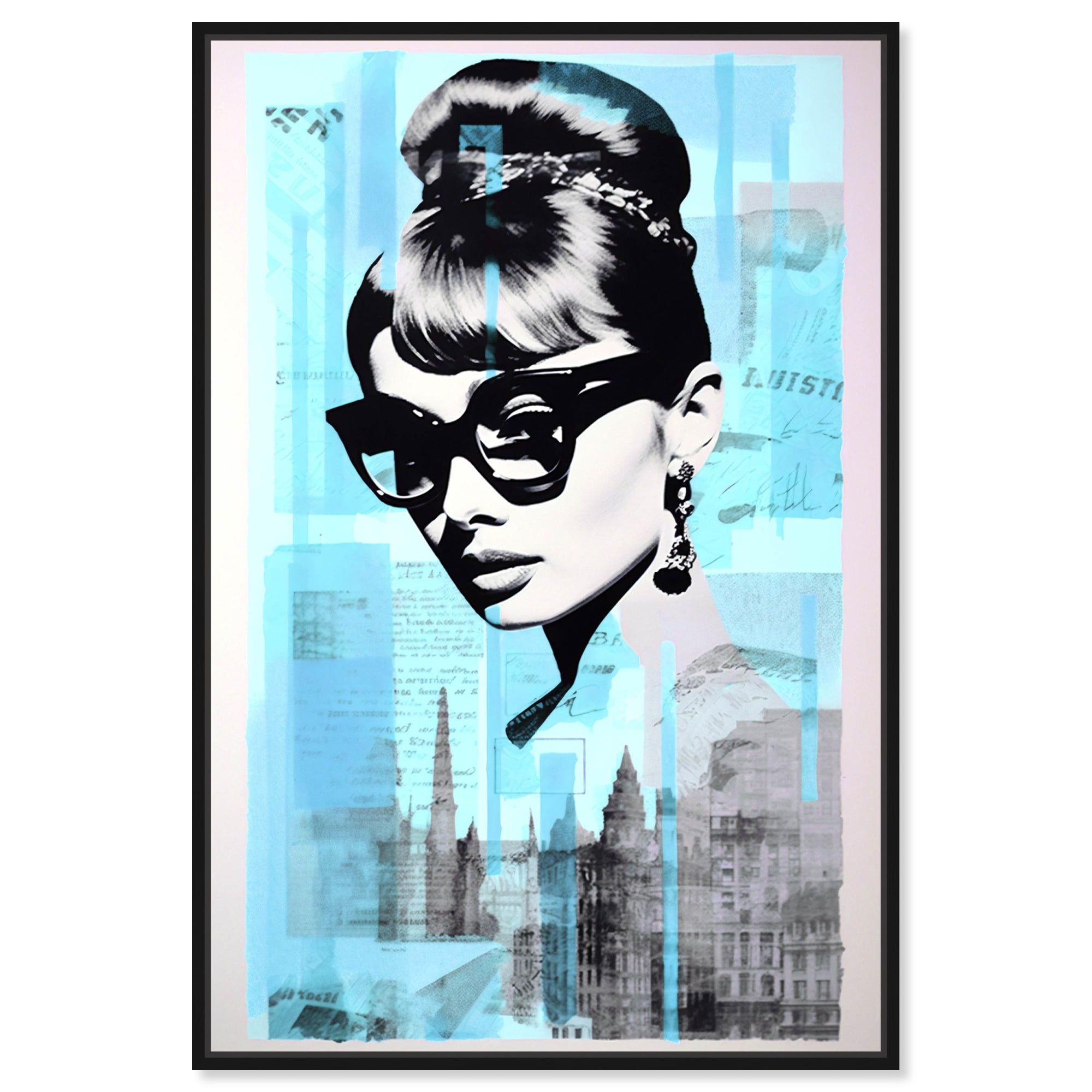 Iconic Collage Style II Canvas Retro Art Prints by Art Remedy, Black ...