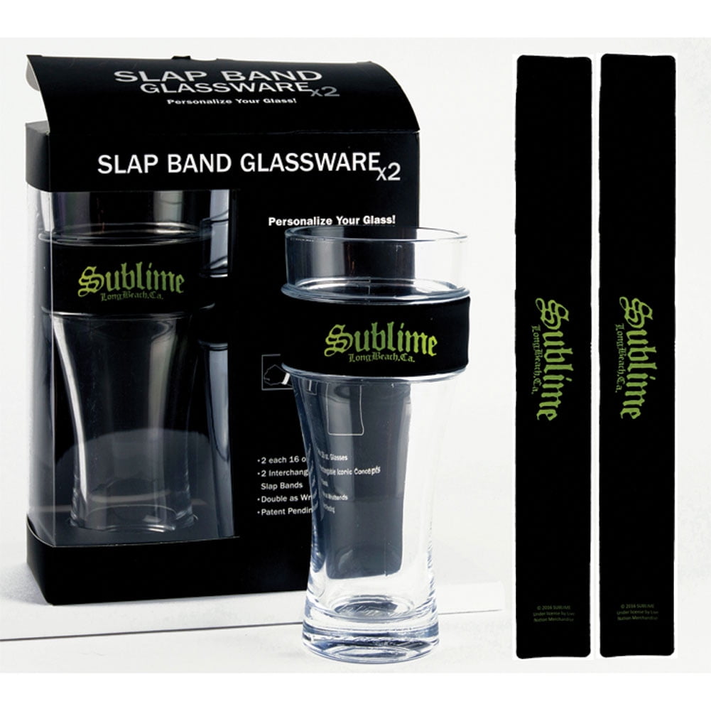 iConic 2M-S09-3002 Slap Band Glassware - Sublime with Black & Yellow ...