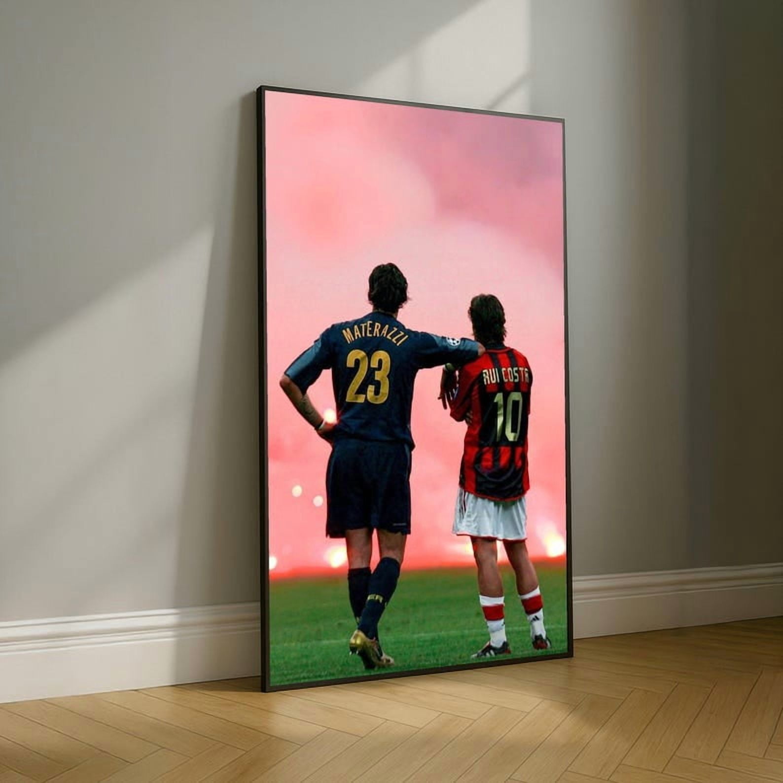 Iconic Football Moments Canvas, Materazzi and Rui Costa Soccer Wall Art ...