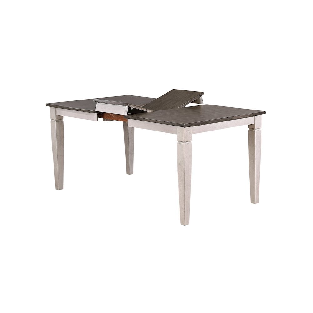 Iconic Furniture Company Ash & Stormy White Rectangle Loft Dining Table ...