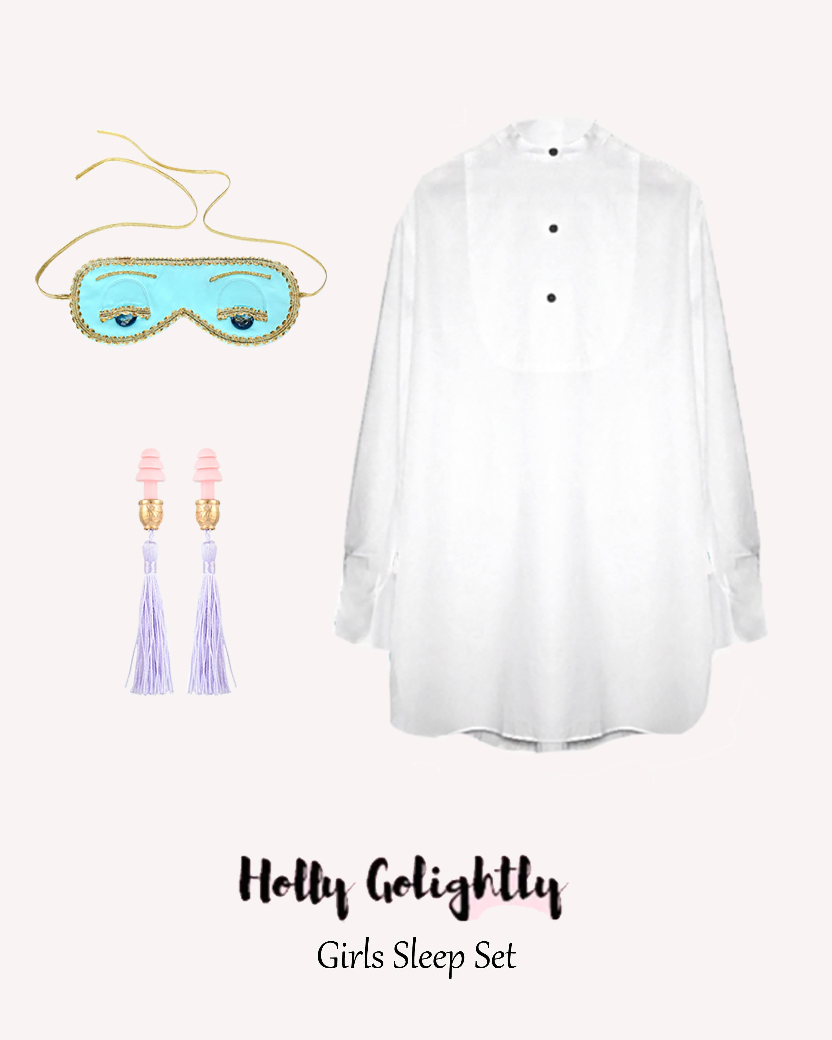Iconic Girl Size Complete Sleep Accessories Set Silk Eye Mask Tassel ...