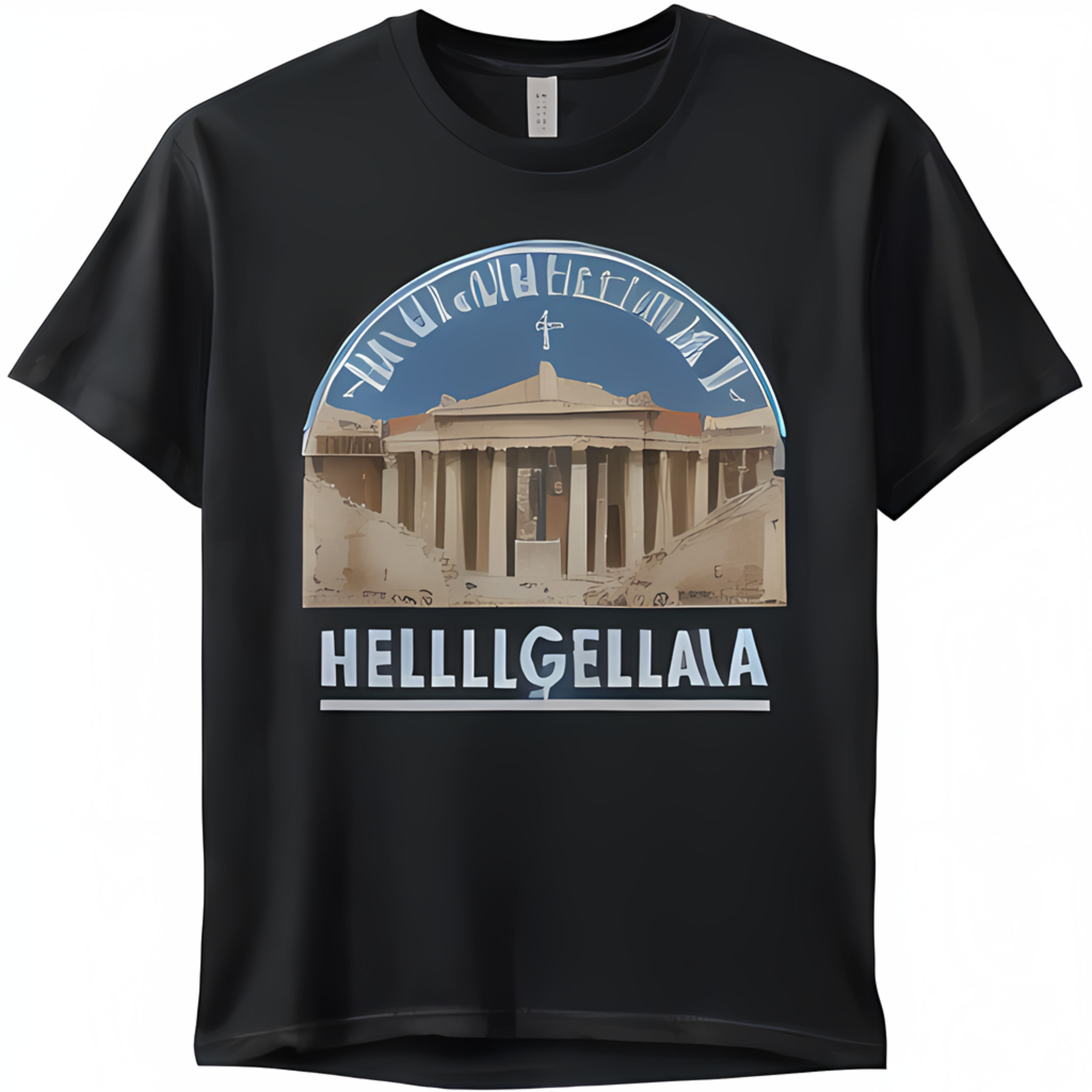 Iconic Landmark Graphic Black T-Shirt Featuring Stunning Architectural ...