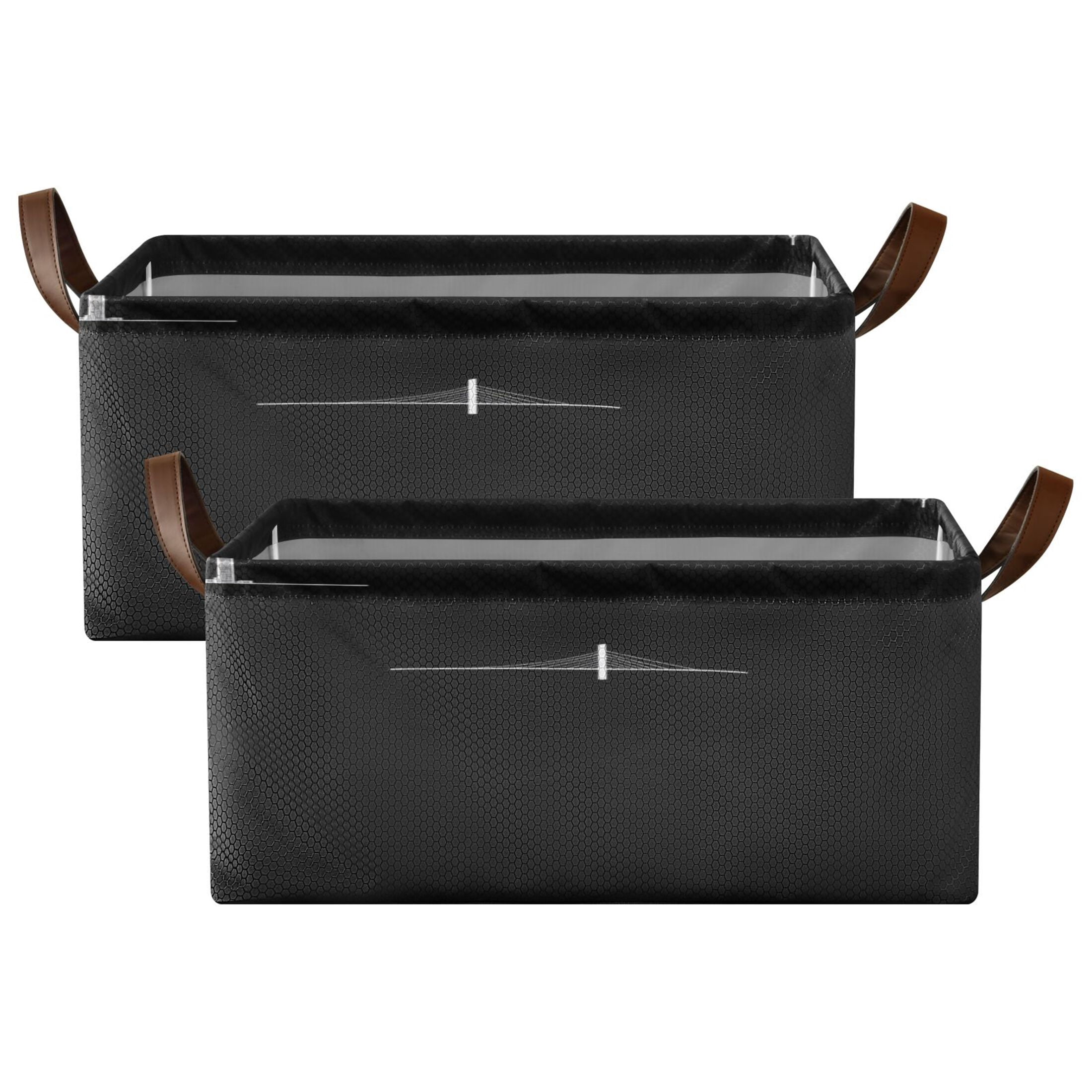 Iconic Landmarks and Bridge Shelf Baskets Set of 2 Foldable Metal Frame ...