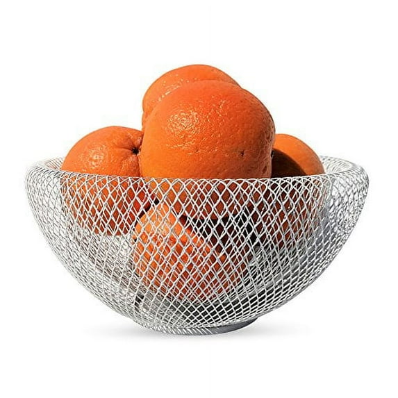 Iconic Modern Wire Mesh Fruit Bowl, Museum Style, Medium, 9 1/2 ...