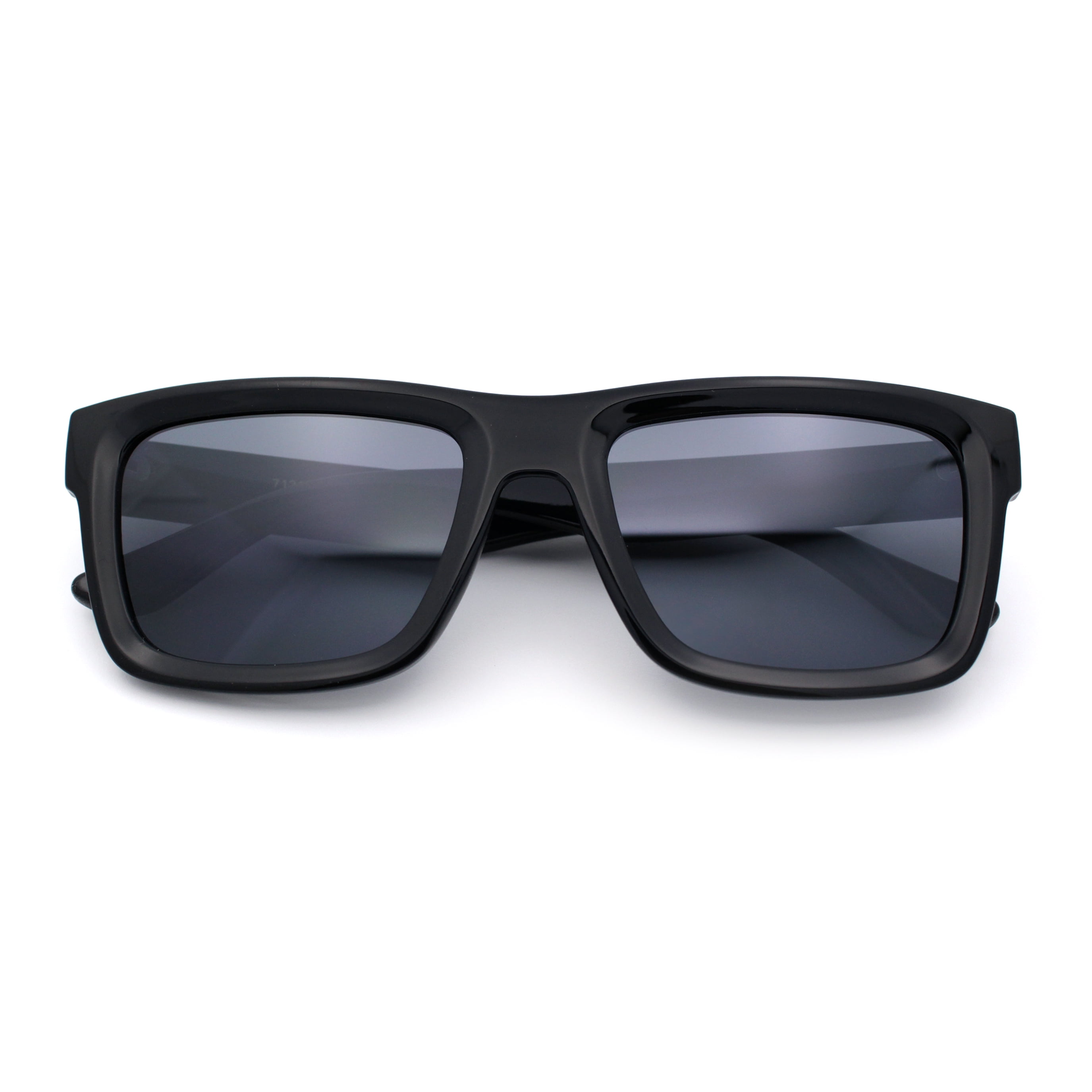 Iconic Narrow Rectangular Thick Horn Rim Plastic Minimal Sunglasses All ...