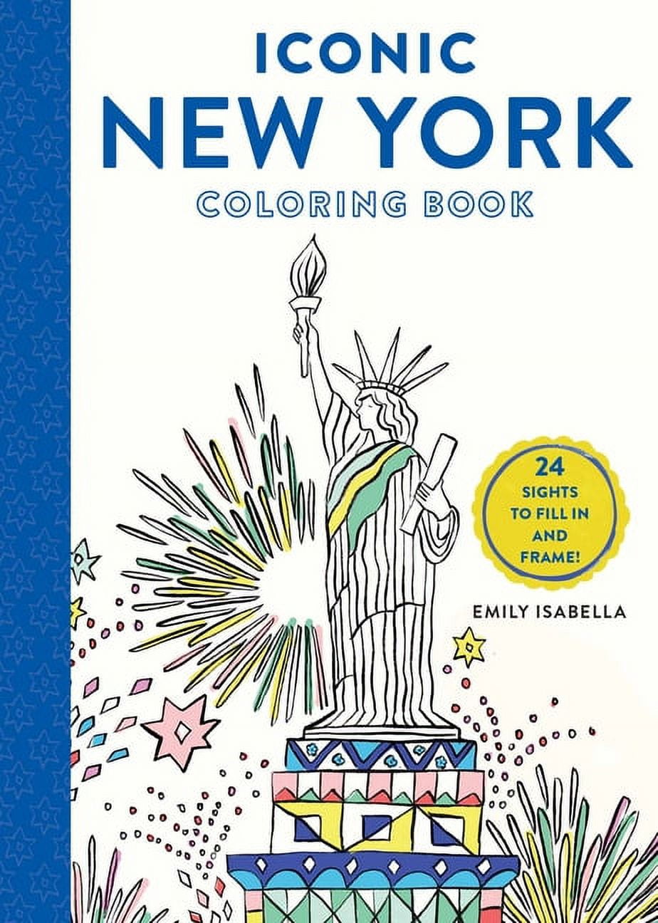 Iconic New York Coloring Book - Paperback - Walmart.com