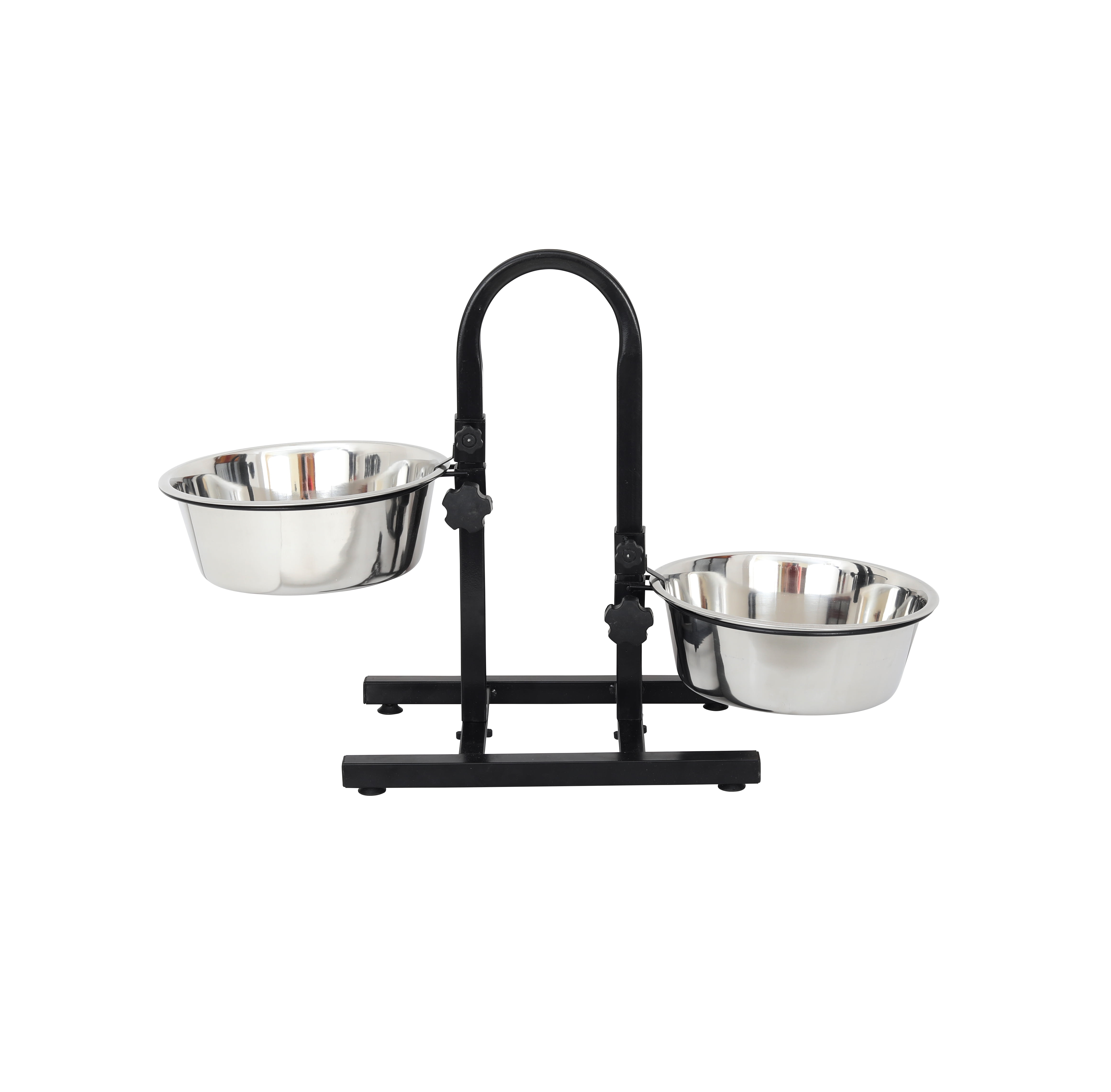 Iconic Pet Adjustable Stainless Steel Pet Double Diner For Dog (U ...