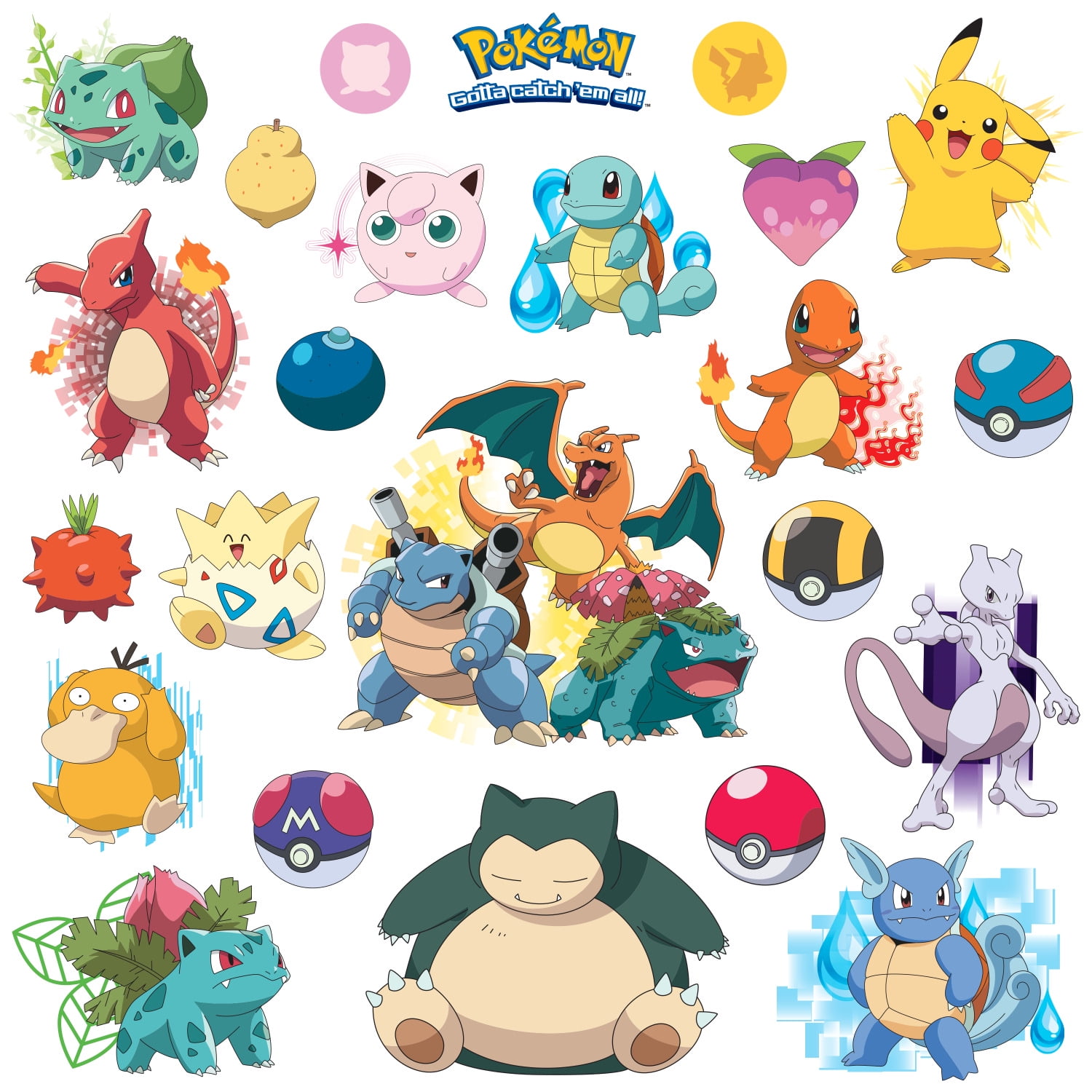 Iconic Pokemon Wall Decals - Walmart.com