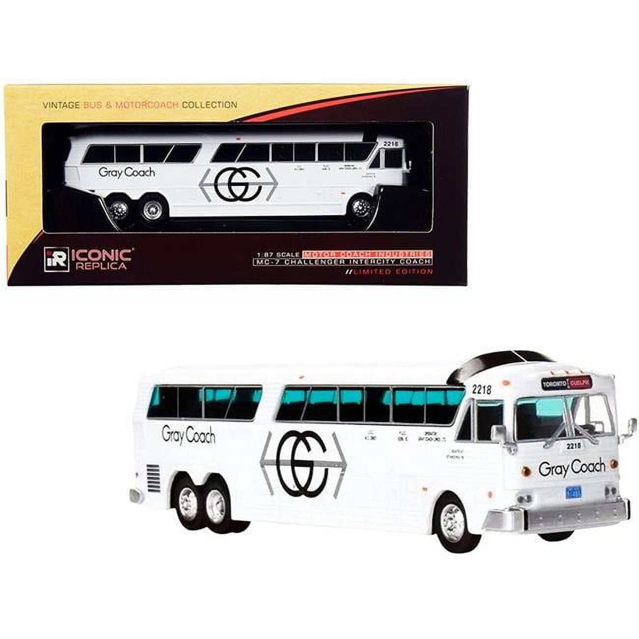 Iconic Replicas 1-87 HO Diecast Model for MCI MC-7 Challenger Intercity ...