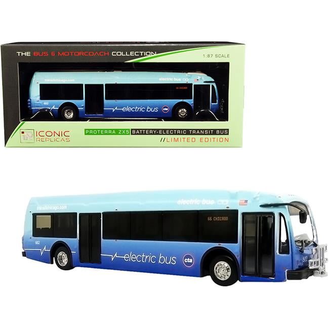 Iconic Replicas 1-87 Scale No 65 Proterra Zx5 Chicago Battery Electric ...