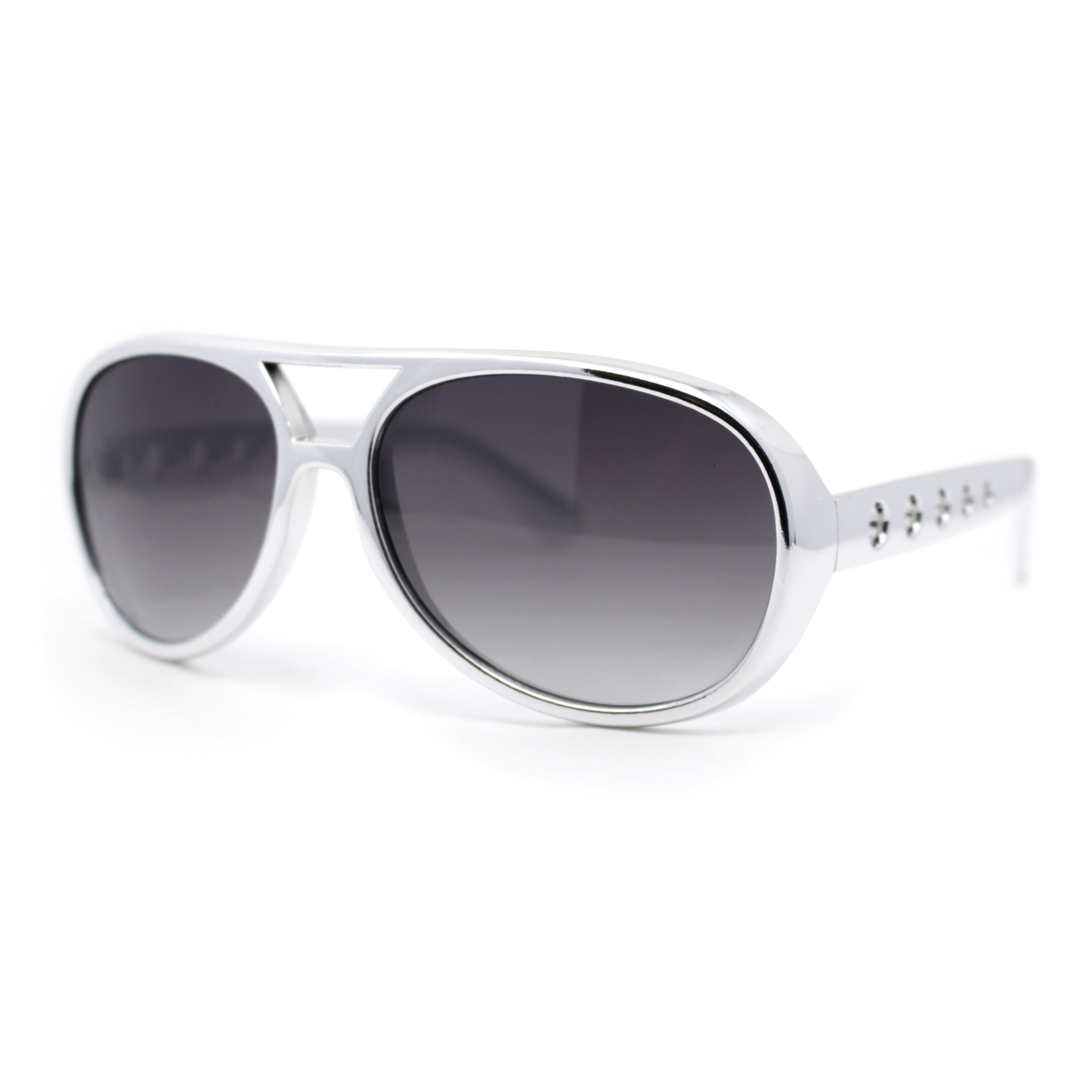 Iconic Rock and Roll Flashy Metallic Finish Plastic Racer Sunglasses ...