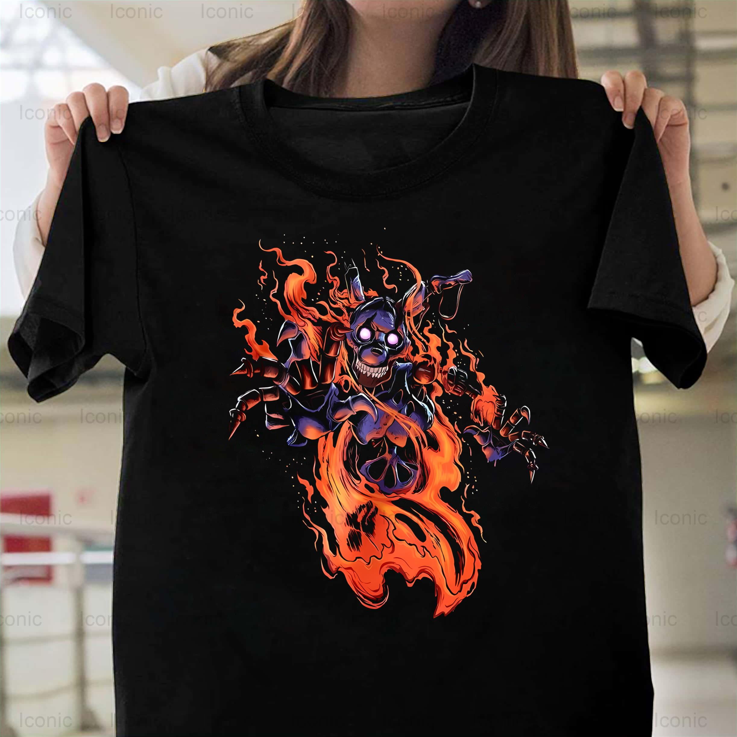 Iconic92 SALE, Five Nights At Freddy's, Burntrap Fire, FNAF, Horror T ...