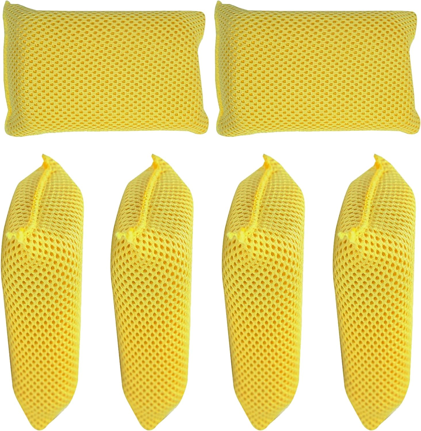 Iconikal Bug Scrubber Sponge, Yellow, 6-Pack, Large Microfiber ...
