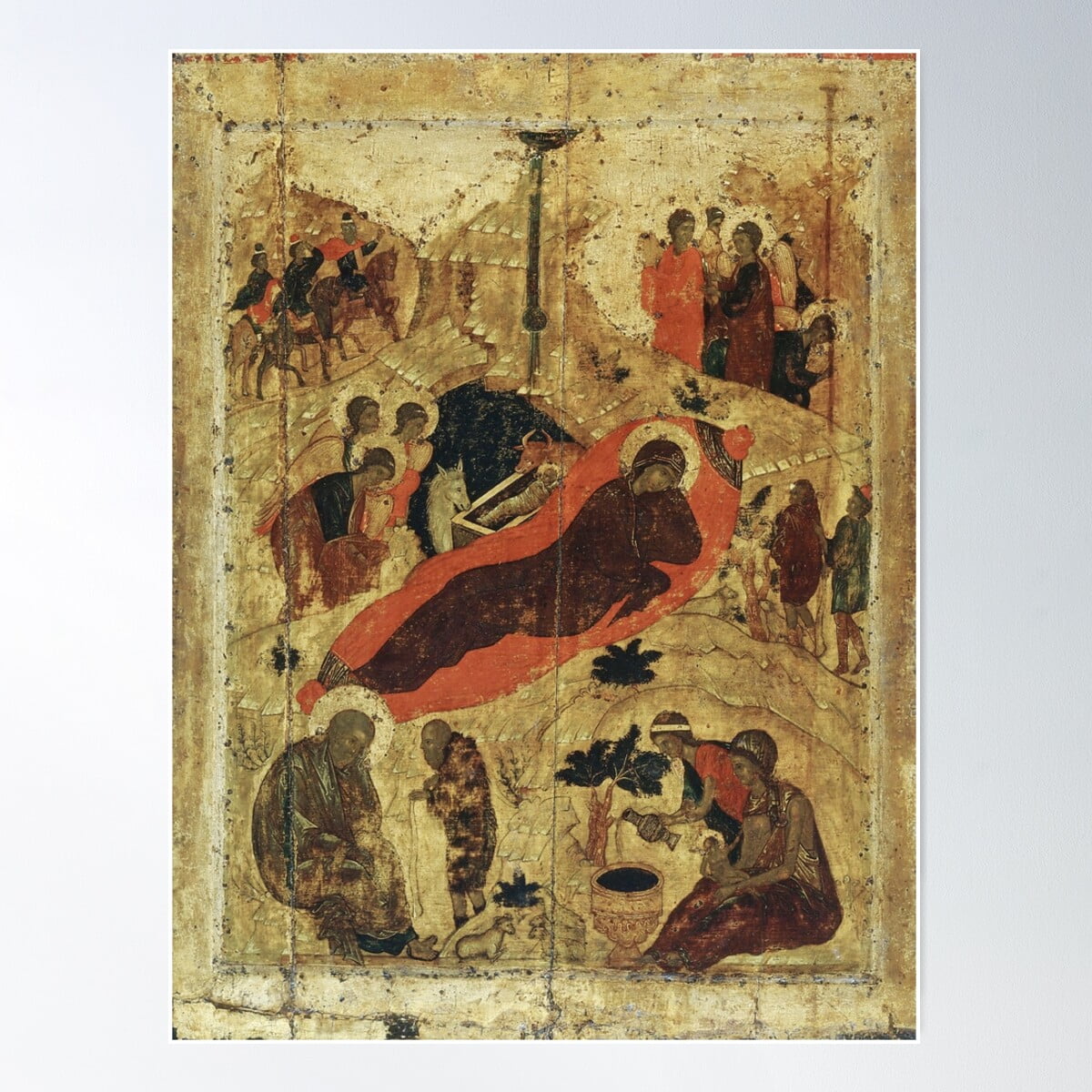 Iconography Nativity Of Jesus, Andrey Rublev Poster Wall Art, Modern ...