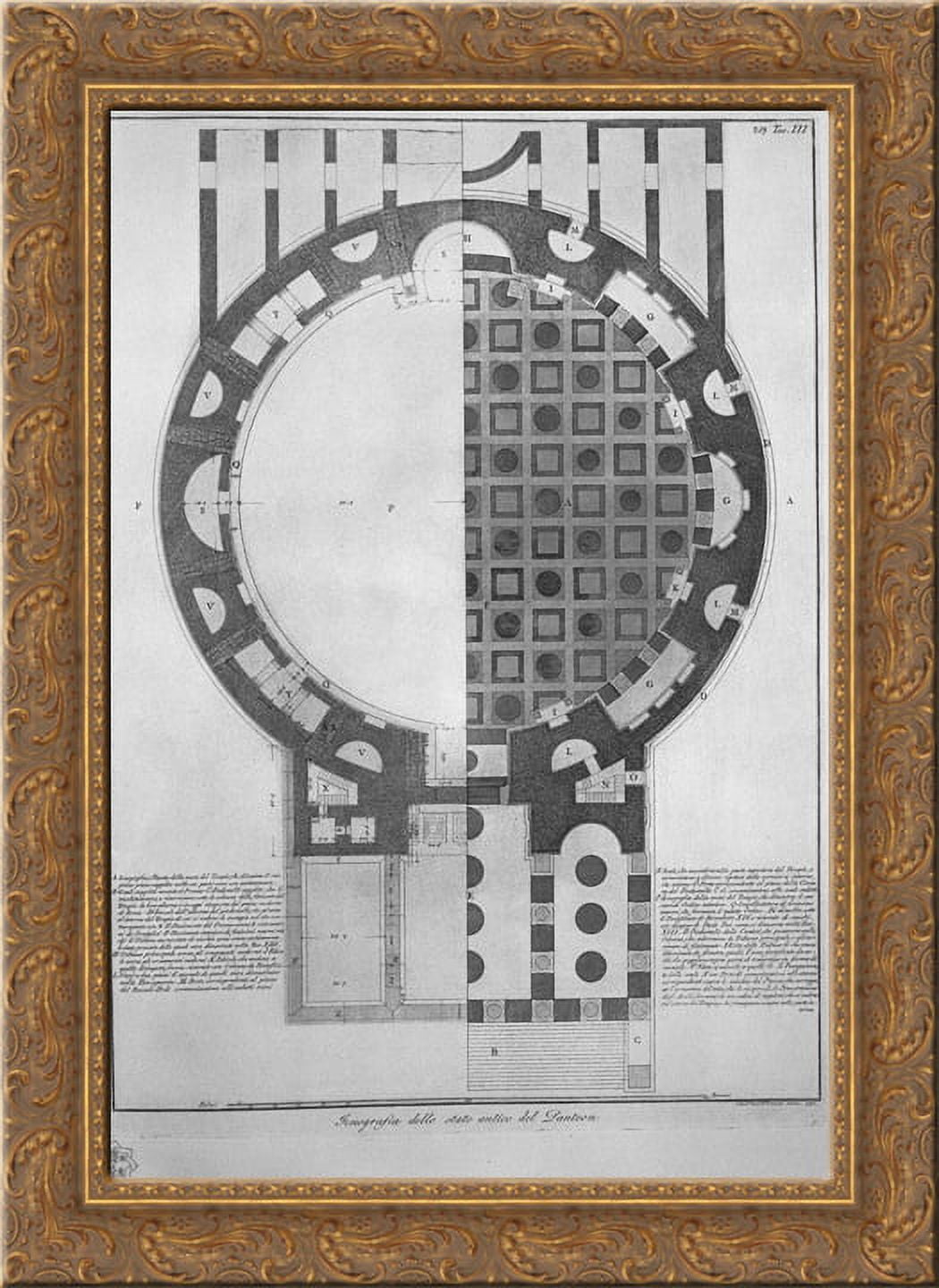 Iconography of the ancient state of the Pantheon 20x24 Gold Ornate Wood ...