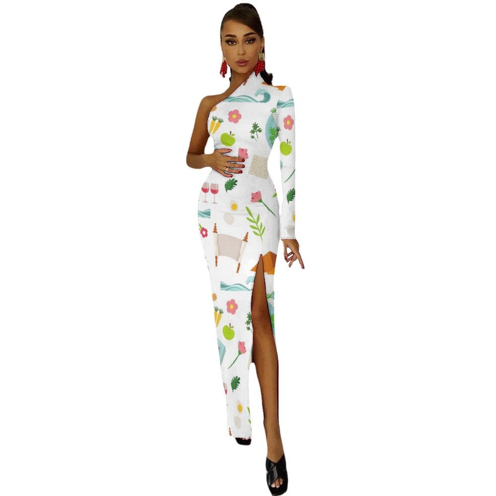 Icons of Passover Half Dleeve Split Dress Dress for girls chic and ...
