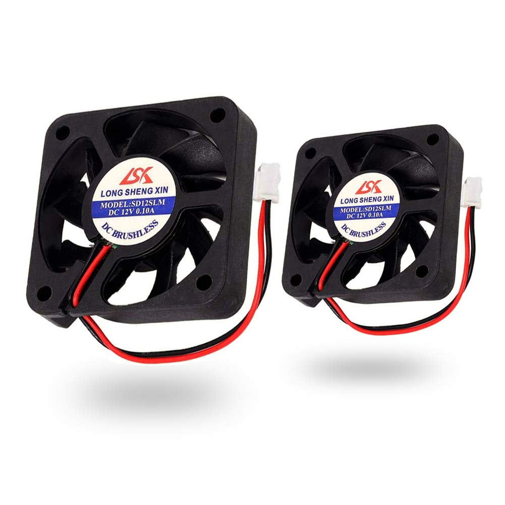 Icstation 2 PCS Brushless DC Cooling Fan 50mm x 10mm, 5010 12V Pin 0.1A ...