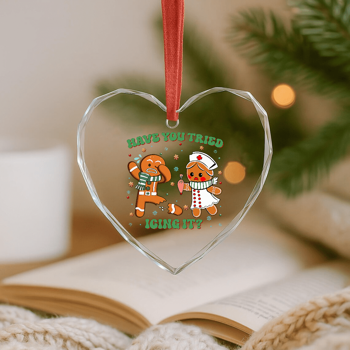 Icu Nurse Cute Gingerbread Have You Tried Icing It Ornament, Crystal ...