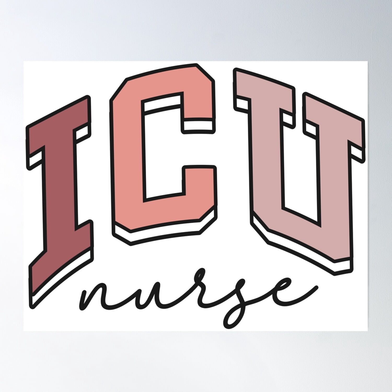 Icu Nurse - Intensive Care Unit Hero Poster Wall Art, Modern Wall Decor ...