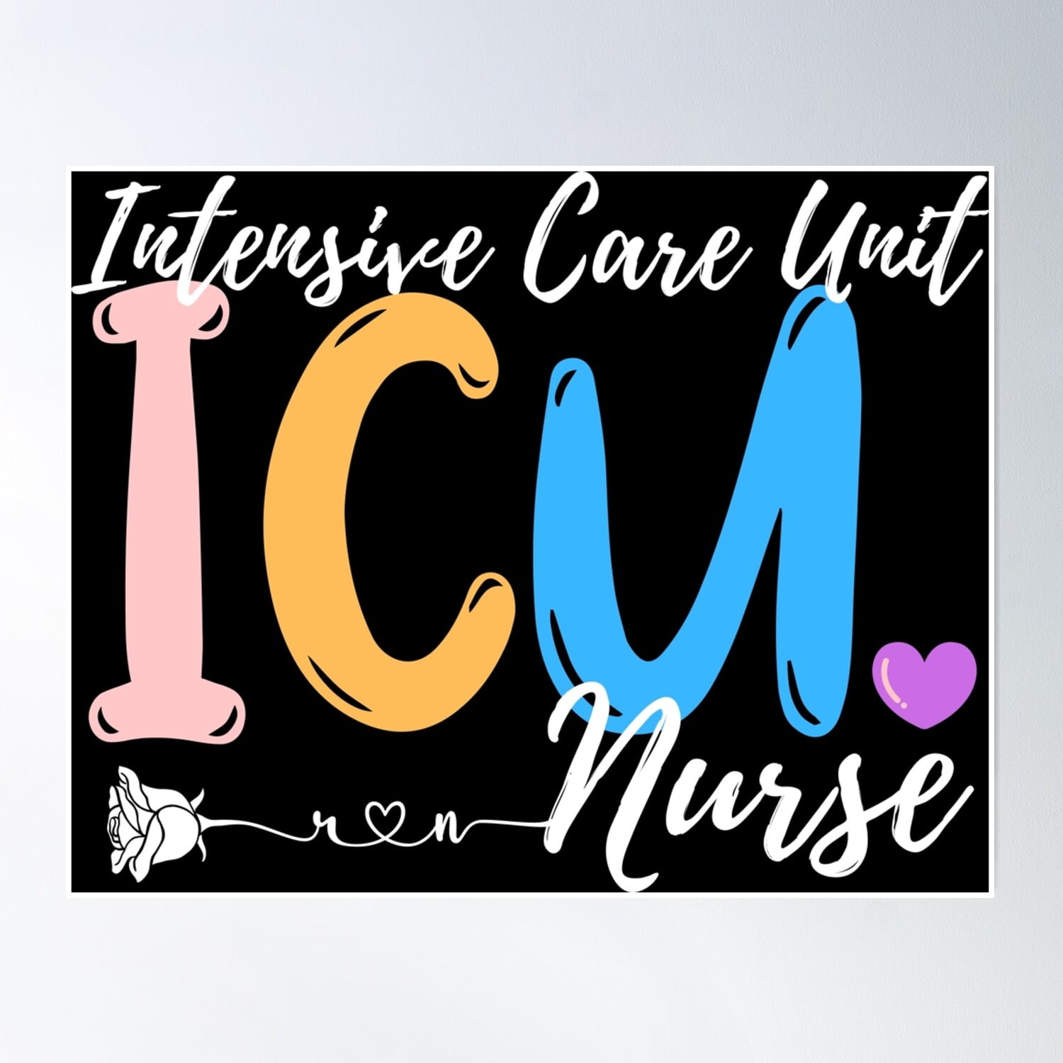 Icu Nurse, Intensive Care Unit, Rn Staff, Icu Nurse Registered Poster ...