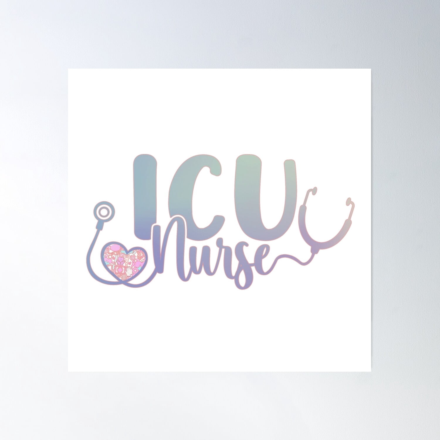 Icu Nurse Poster Wall Art, Modern Wall Decor, 30x30 UNFRAMED - Walmart.com