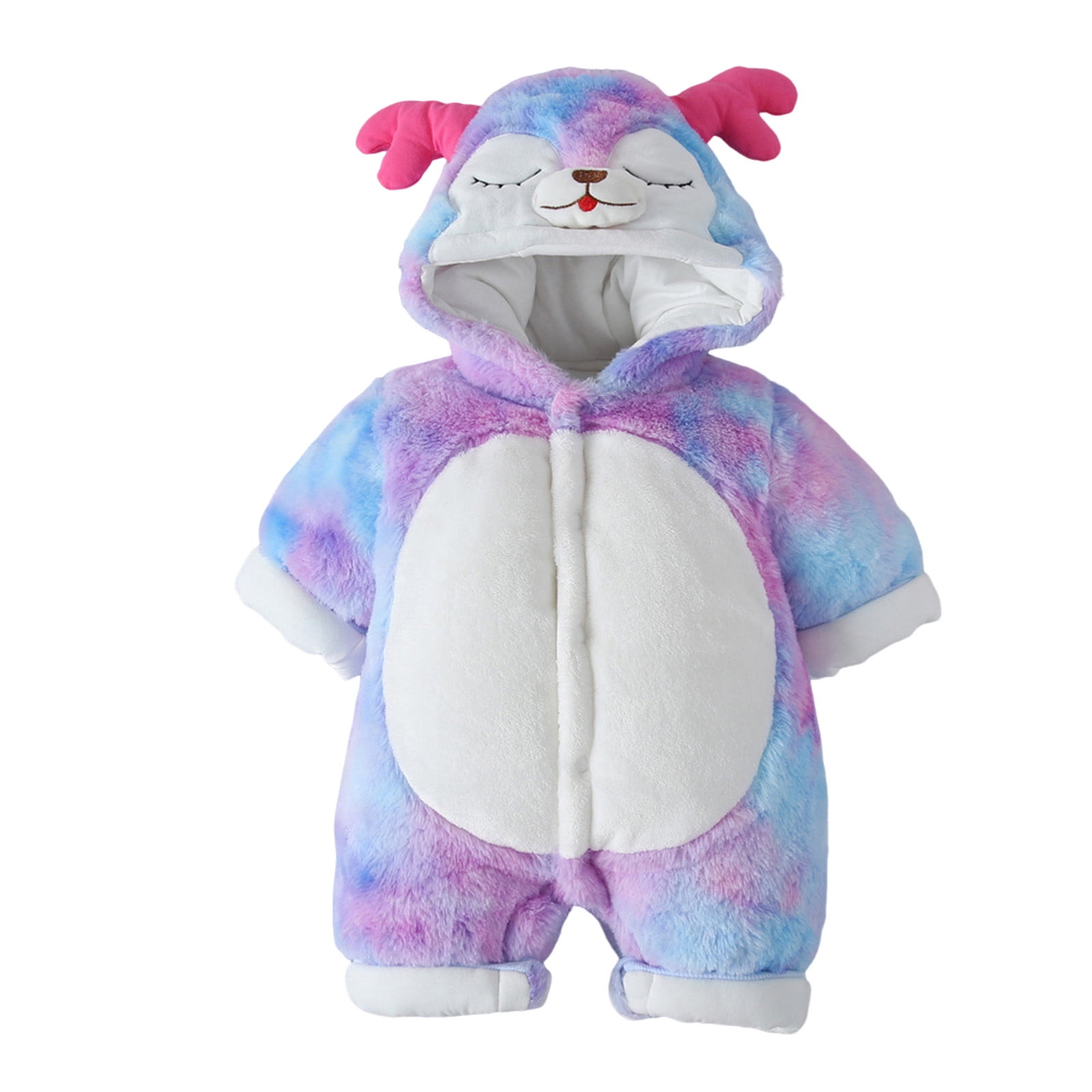 Icvfdpl Babys Clothes Boy Girl Thick Snowsuit Winter Warm Coats Prints Hooded Romper Jumpsuit ...