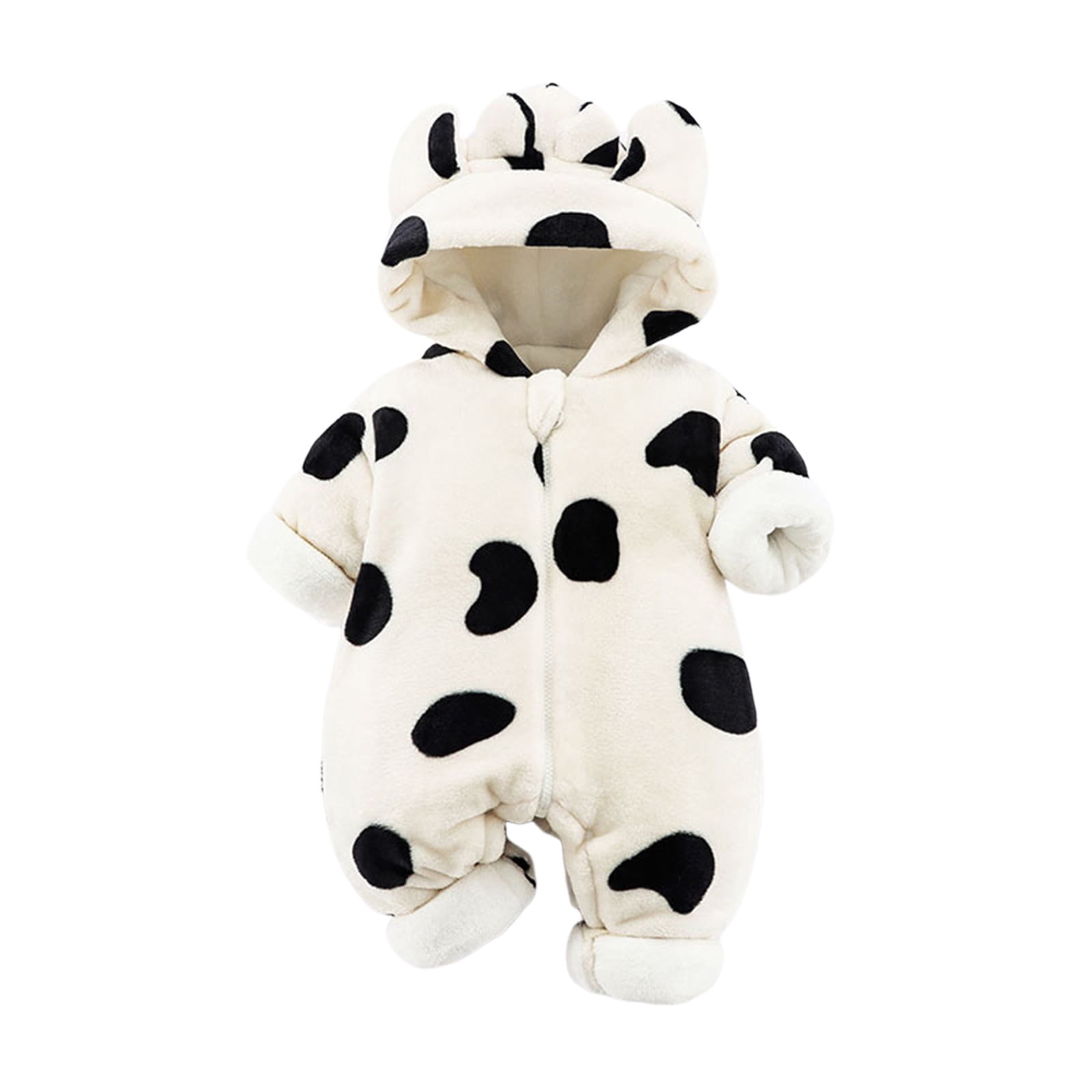 Icvfdpl Babys Clothes Boy Girl Thick Snowsuit Winter Warm Coats Cow Hooded Romper Jumpsuit ...