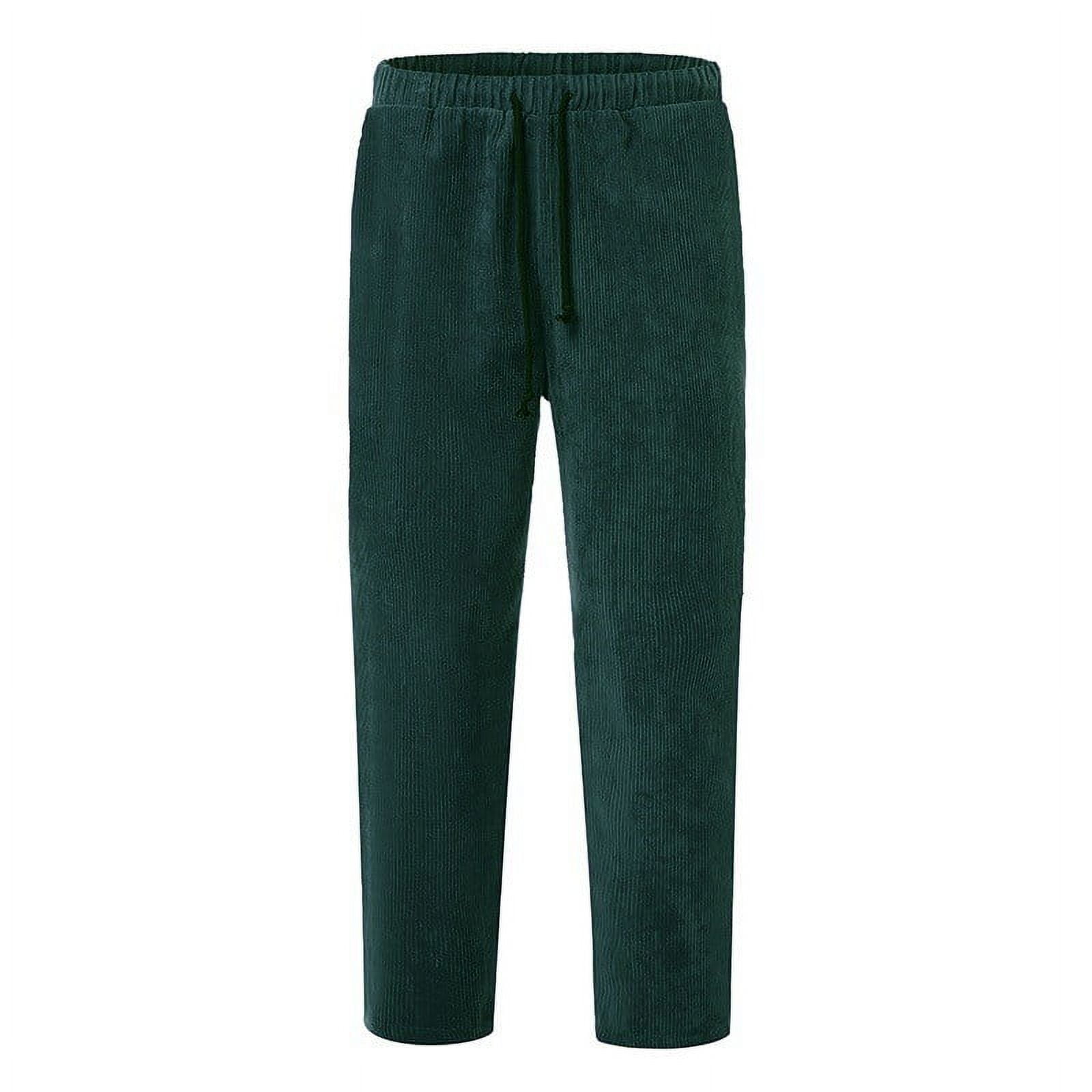 Icvfdpl Men'S Casual Pants New Corduroy Loose Solid Color Elastic ...