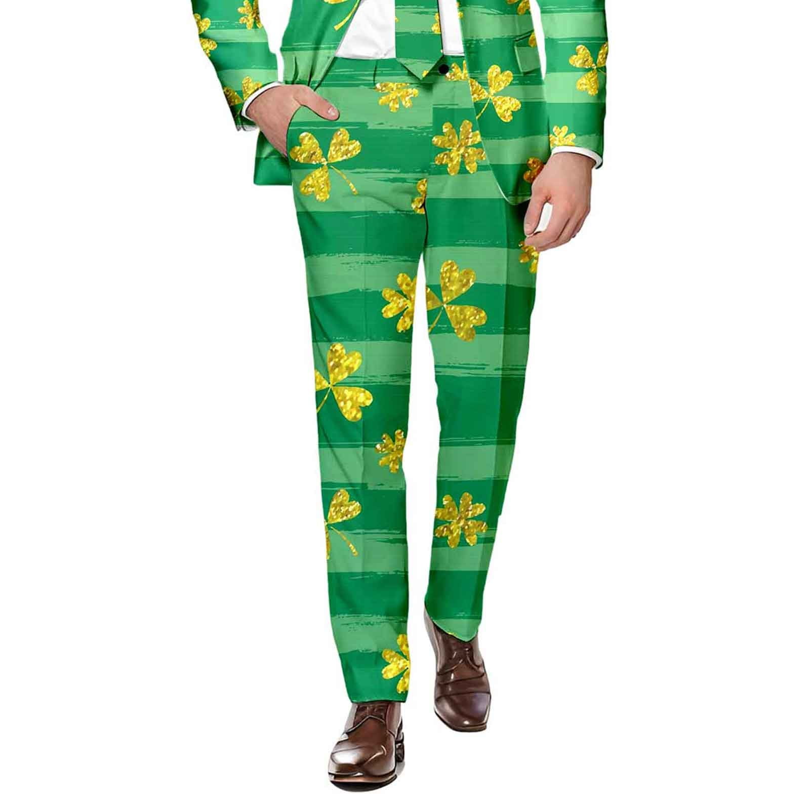 Icvfdpl Mens Casual Pants Summer Suit Festive Style All Over Printed